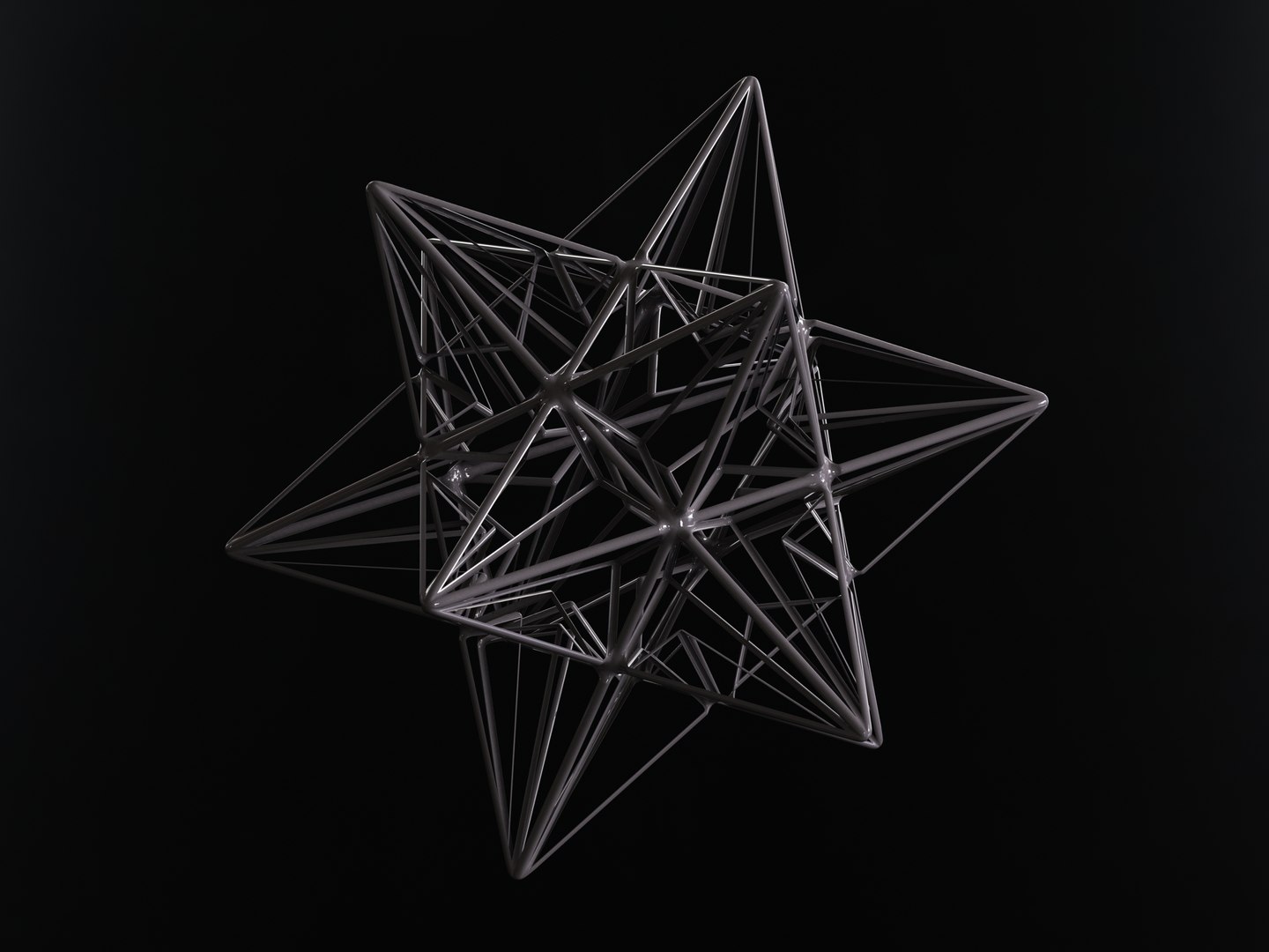 Wireframe Shape Great Icosahedron 3D model - TurboSquid 2162774