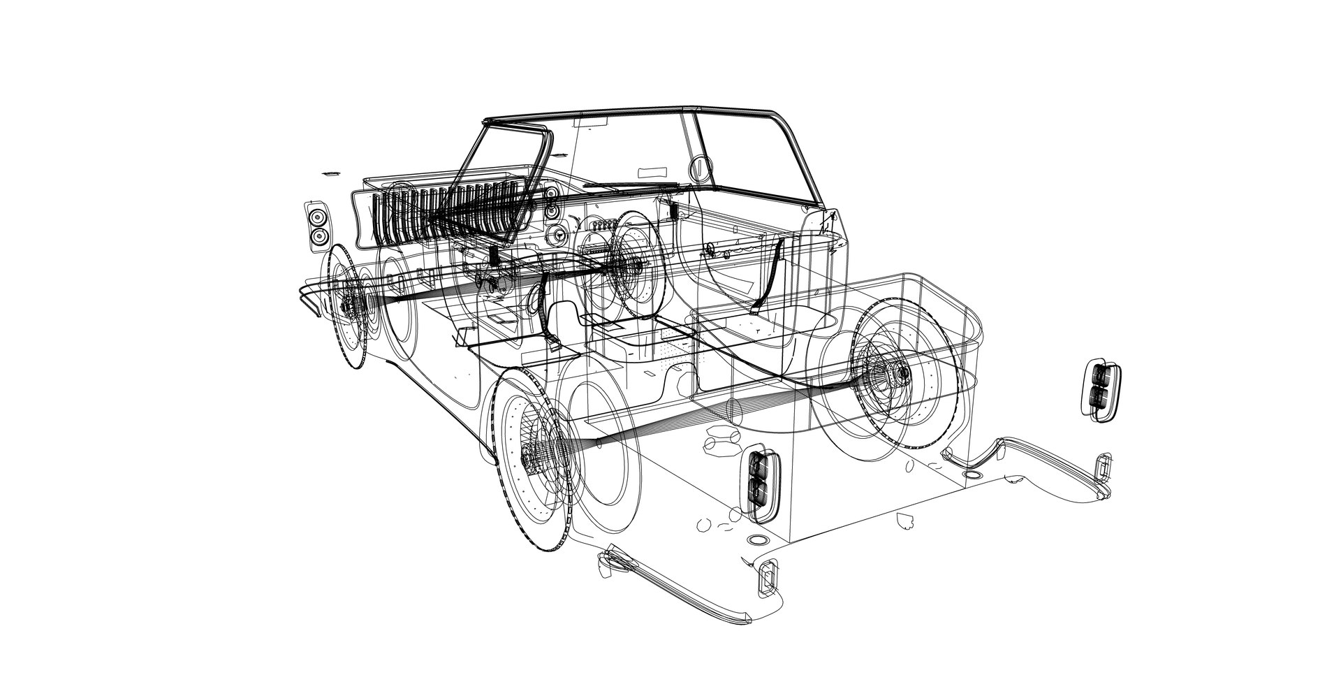 Convertible Classic Car 3D Model - TurboSquid 1484948