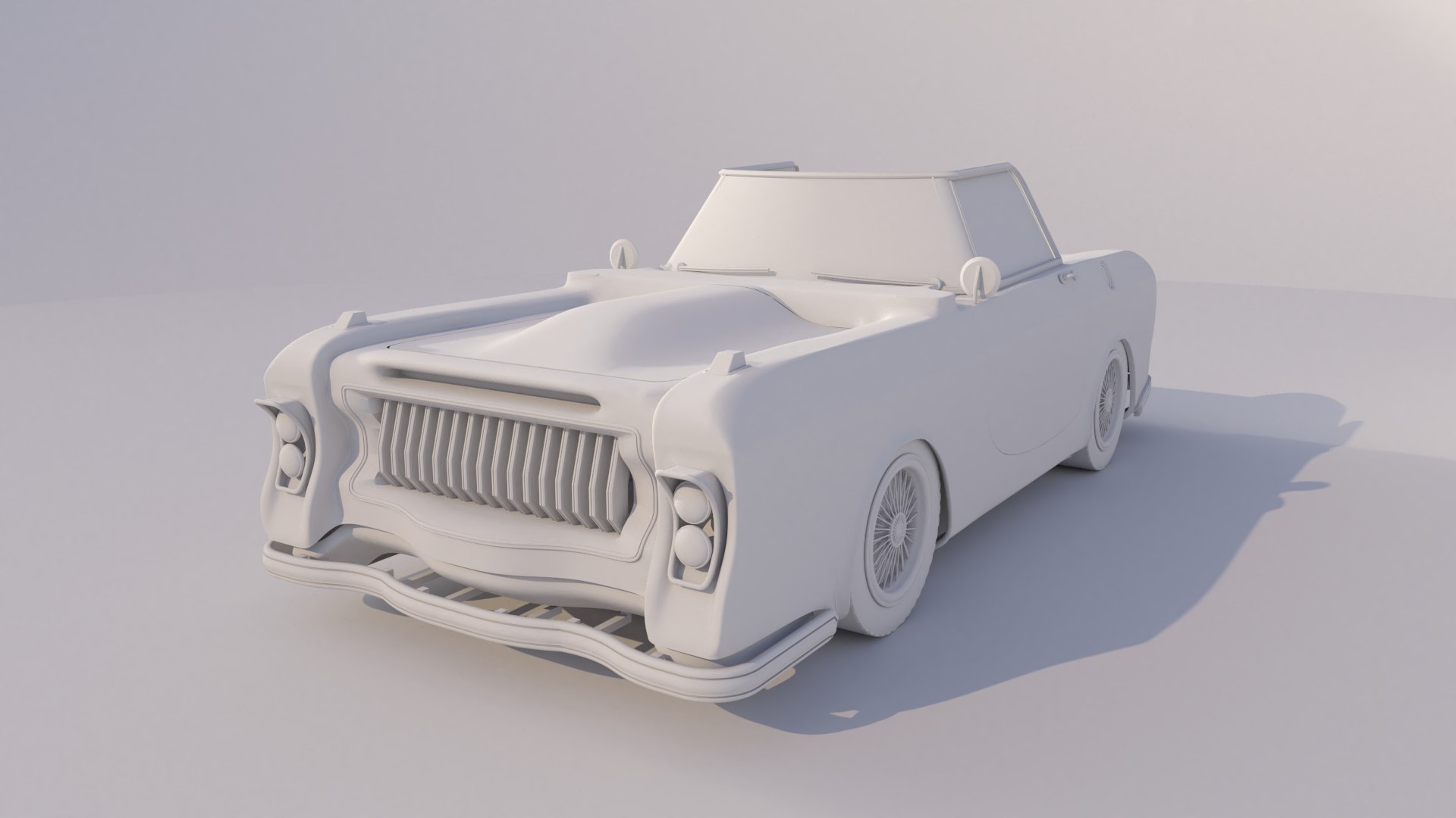 Convertible Classic Car 3D Model - TurboSquid 1484948