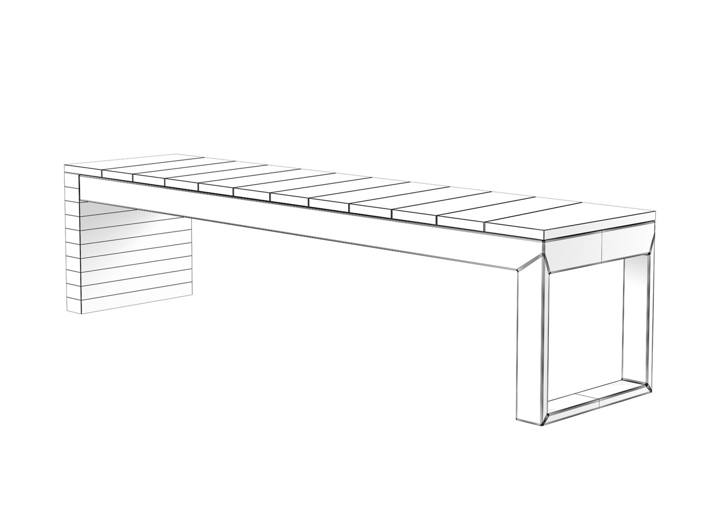 Duo Bench 3D Model - TurboSquid 2161467
