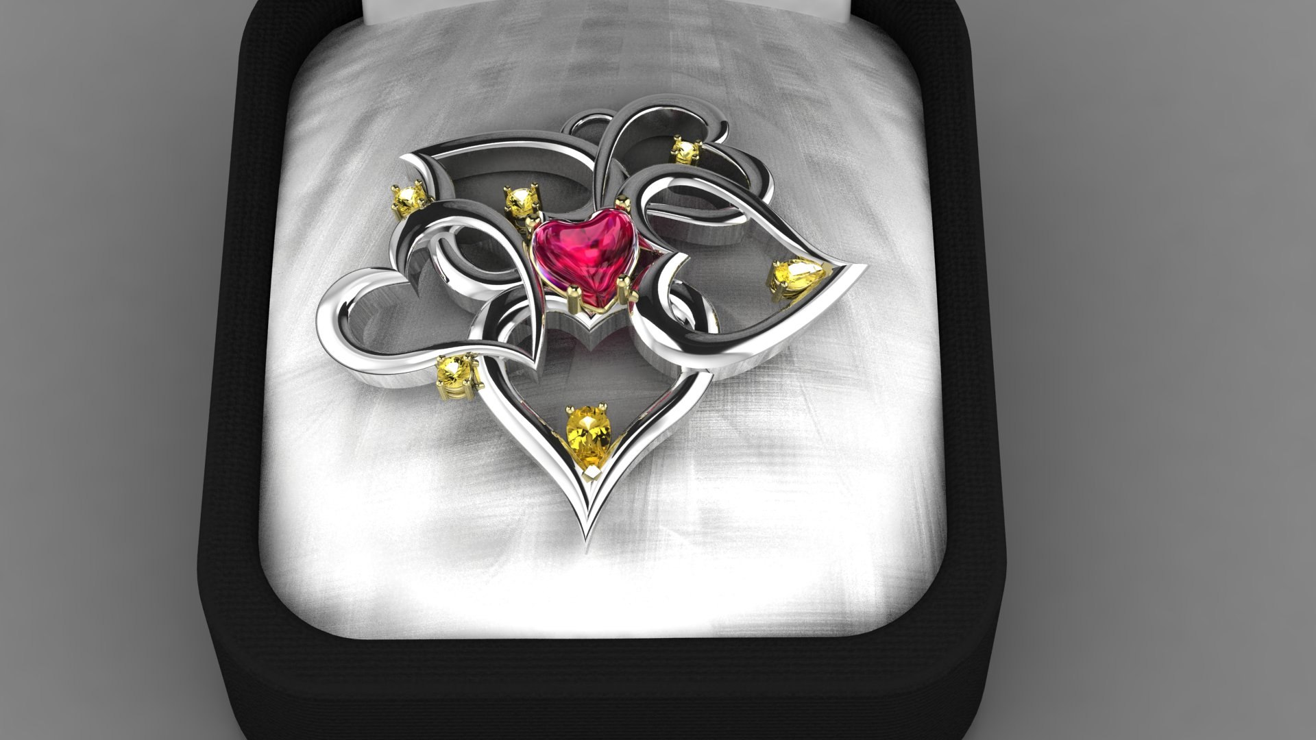 pendant ruby 3d model