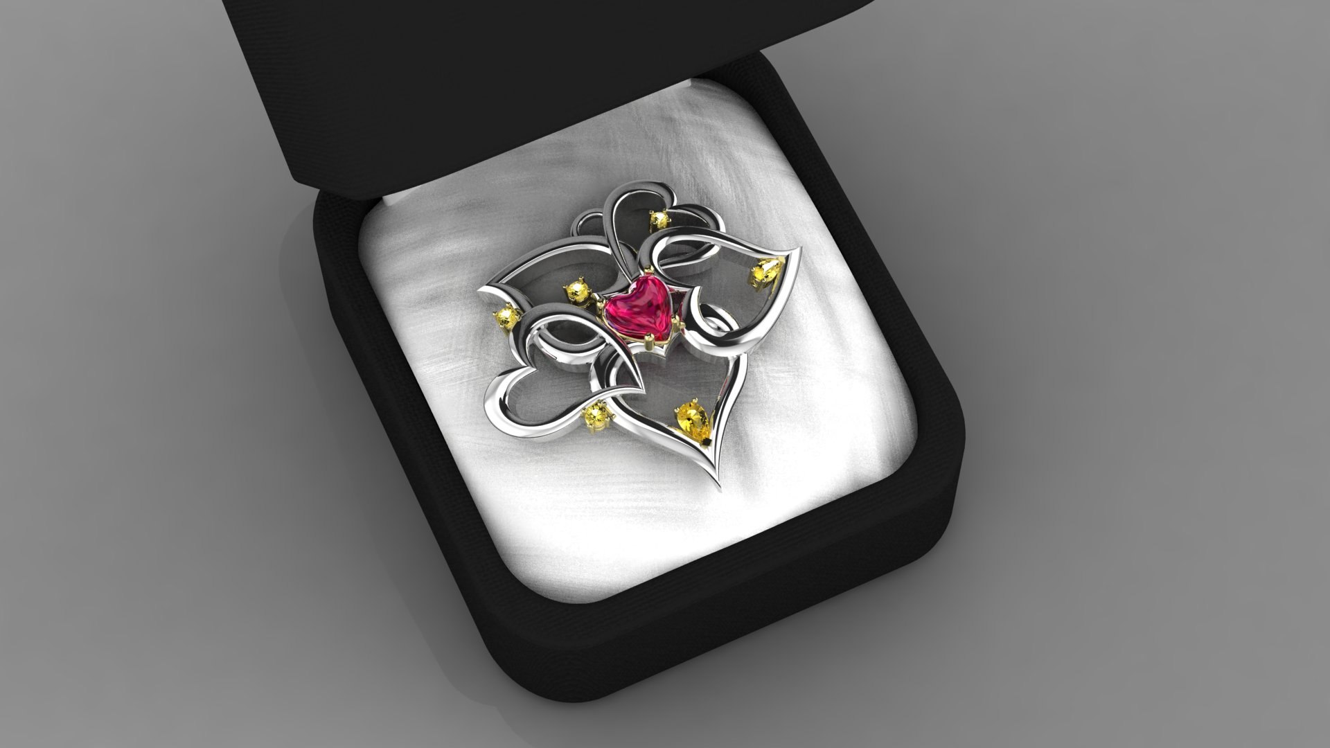 pendant ruby 3d model
