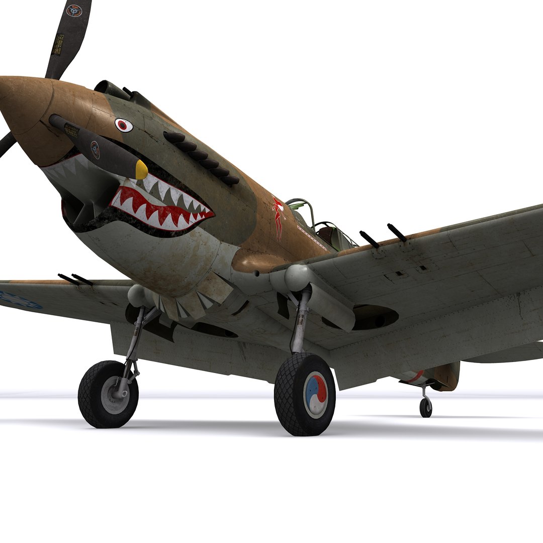3D Curtiss P-40b 1st Avg - TurboSquid 1620837