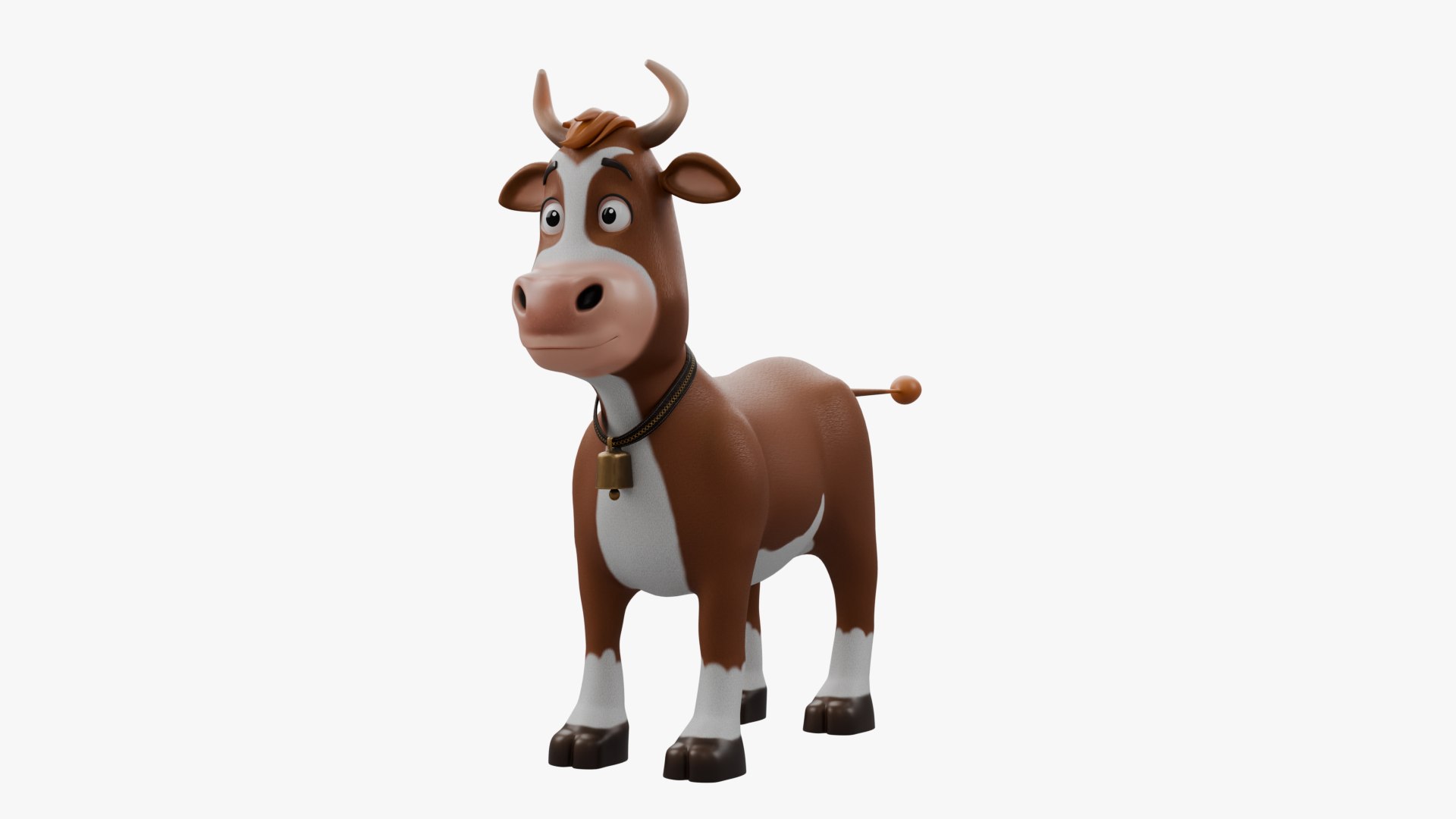 Brown Cow cartoon model - TurboSquid 2161250