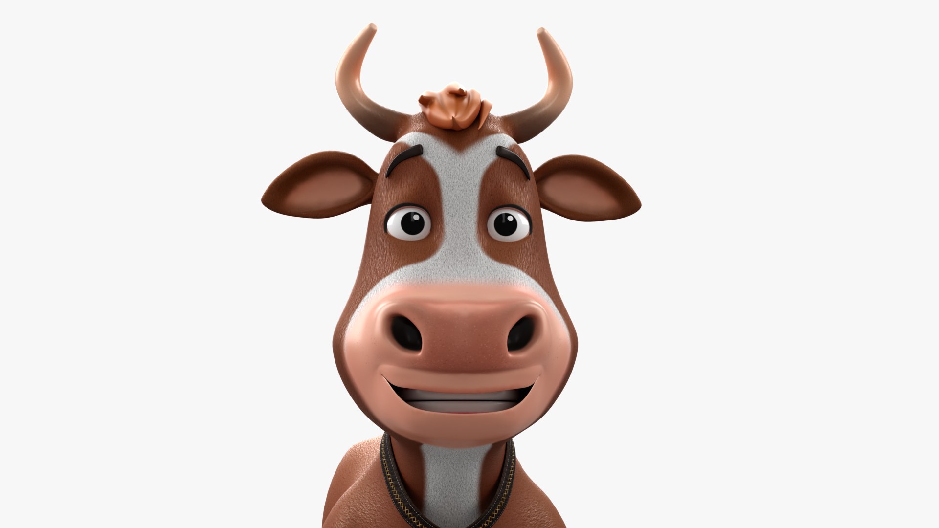 Brown Cow cartoon model - TurboSquid 2161250