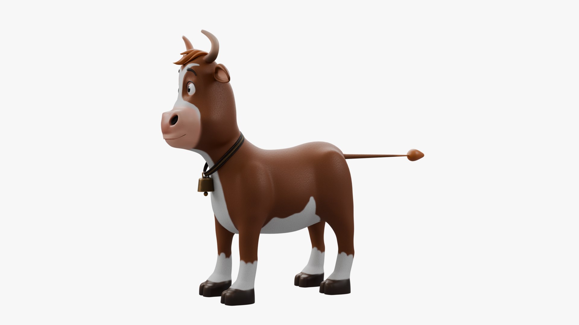 Brown Cow cartoon model - TurboSquid 2161250