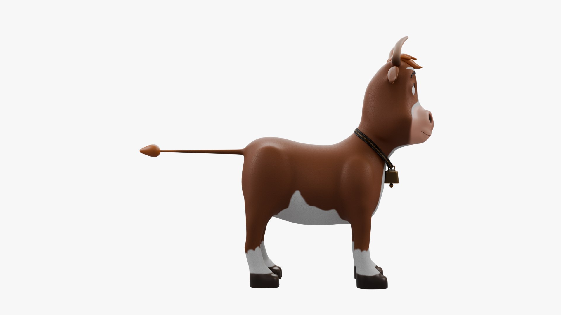 Brown Cow cartoon model - TurboSquid 2161250