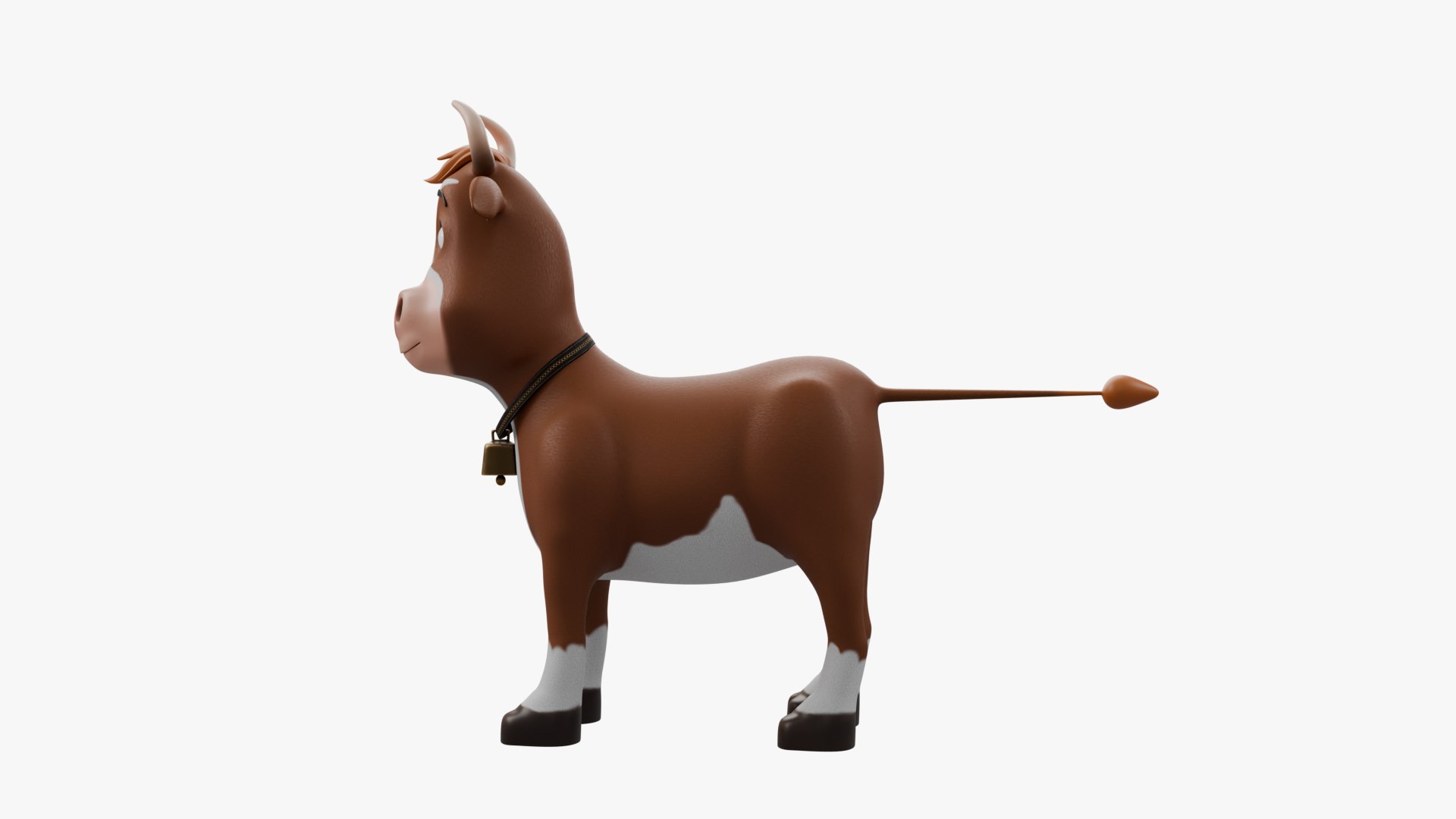 Brown Cow cartoon model - TurboSquid 2161250