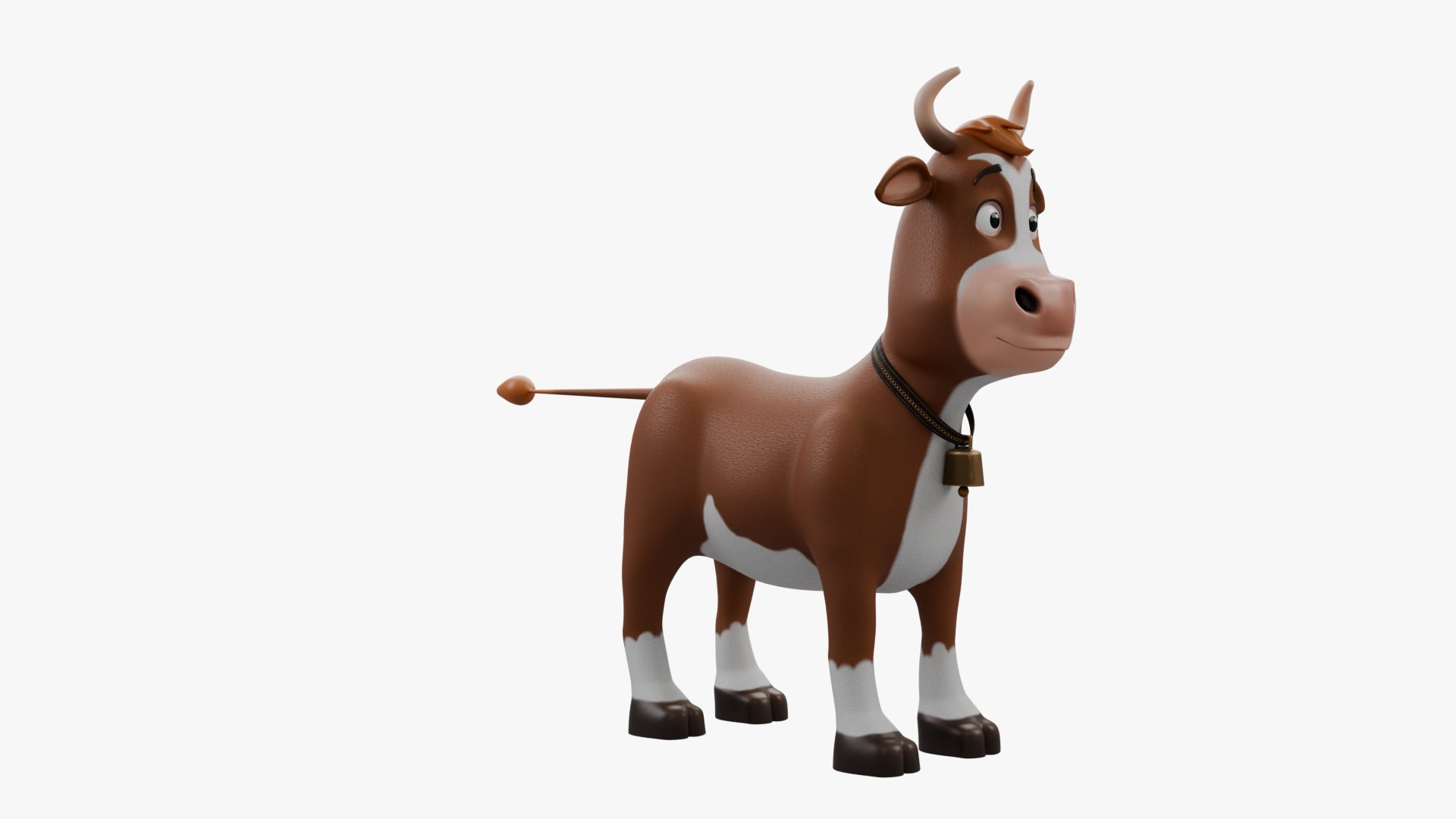 Brown Cow cartoon model - TurboSquid 2161250