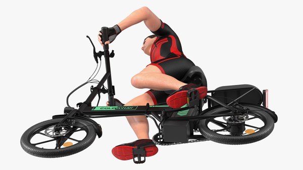 modelo 3d Bicicleta eléctrica Colorway negra con ciclista - TurboSquid 2201838