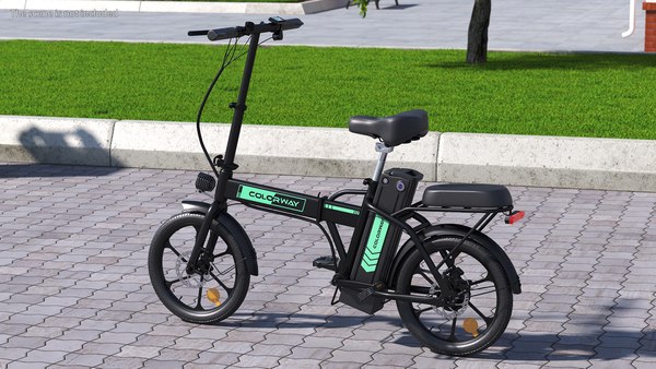 modelo 3d Bicicleta eléctrica Colorway negra con ciclista - TurboSquid 2201838