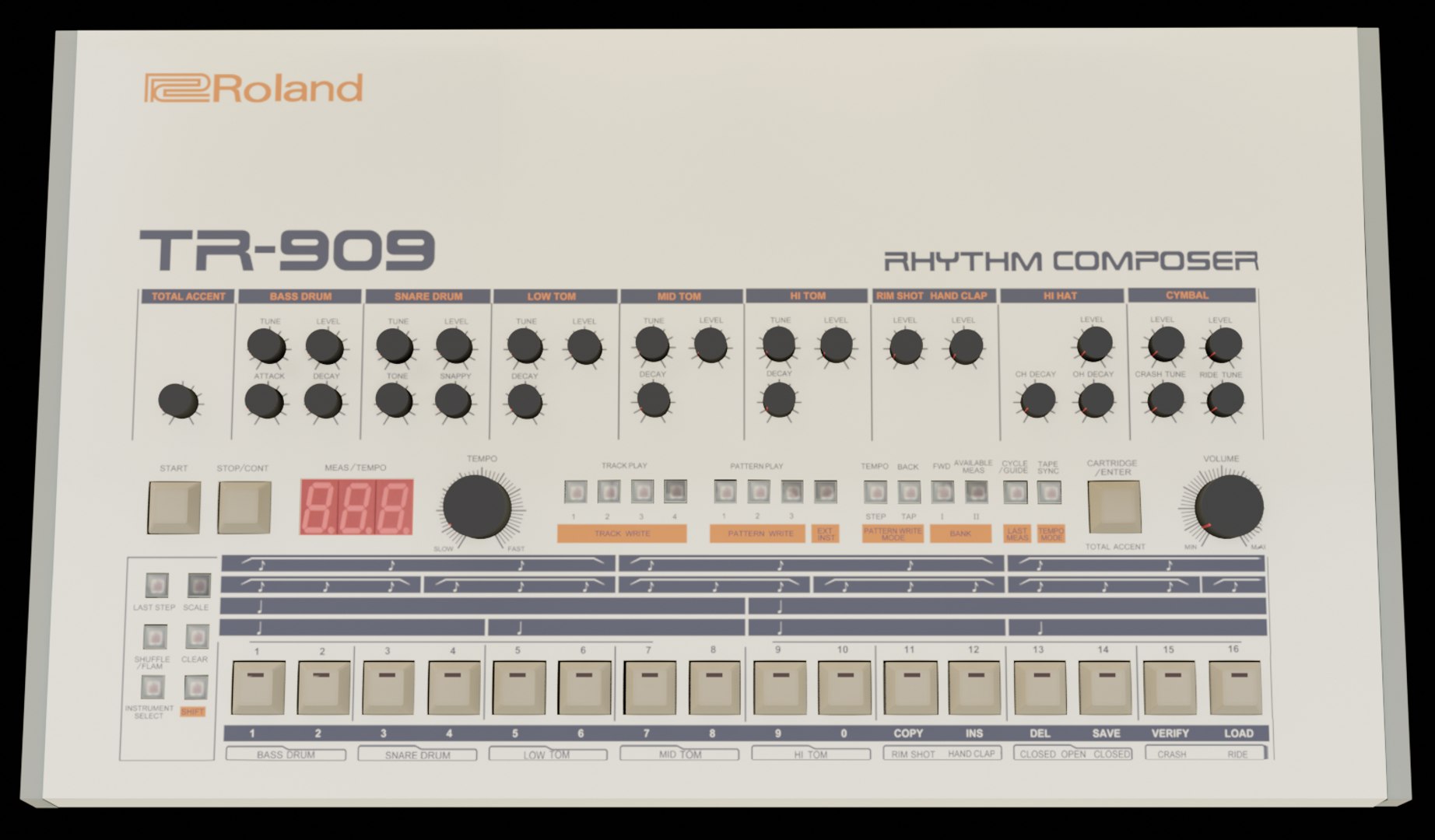 3D Model Roland Tr-909 - TurboSquid 1450051