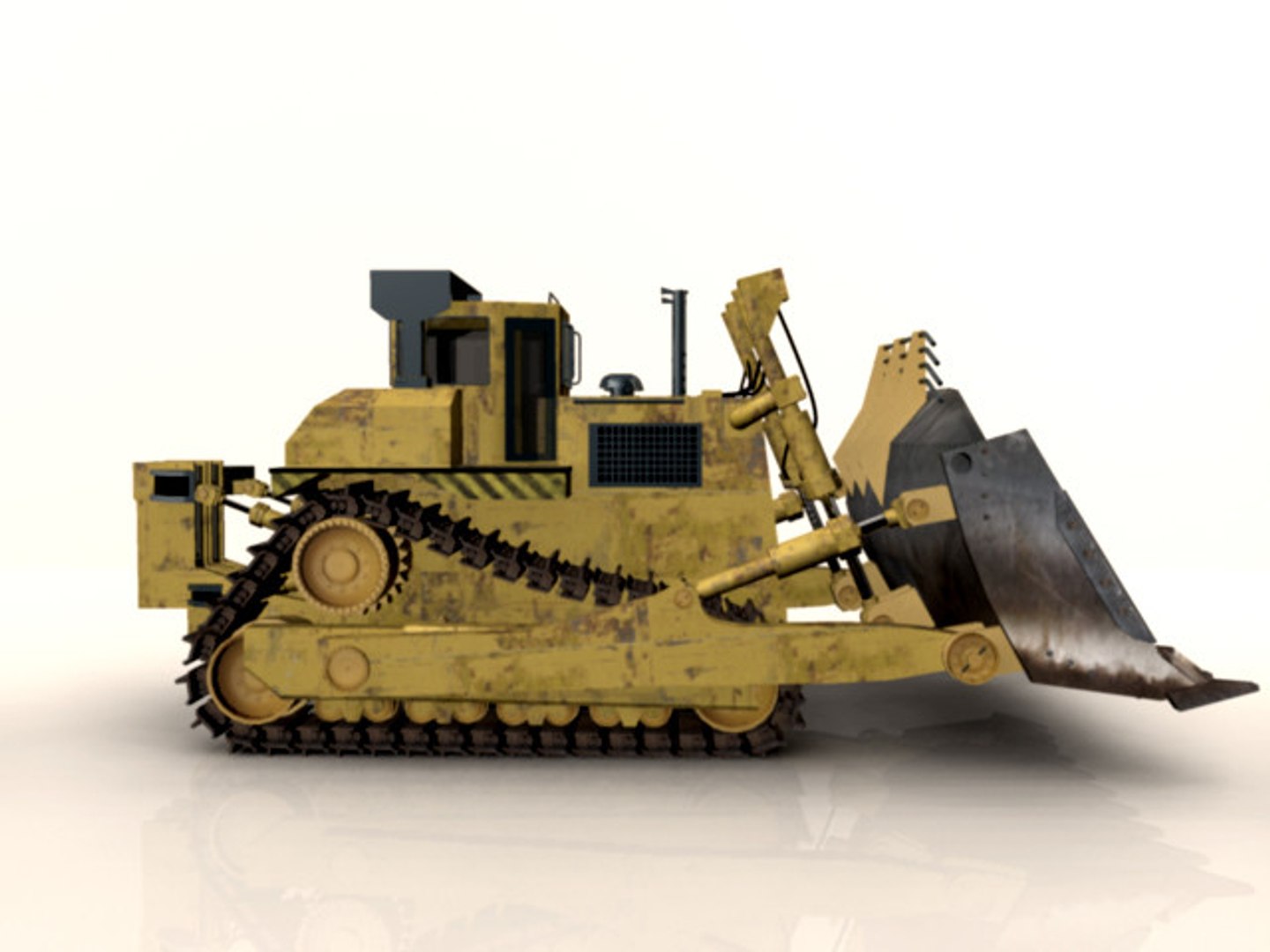 Cat Bulldozer 3d Obj