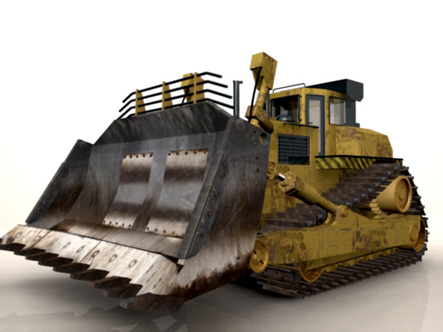 Cat Bulldozer 3d Obj