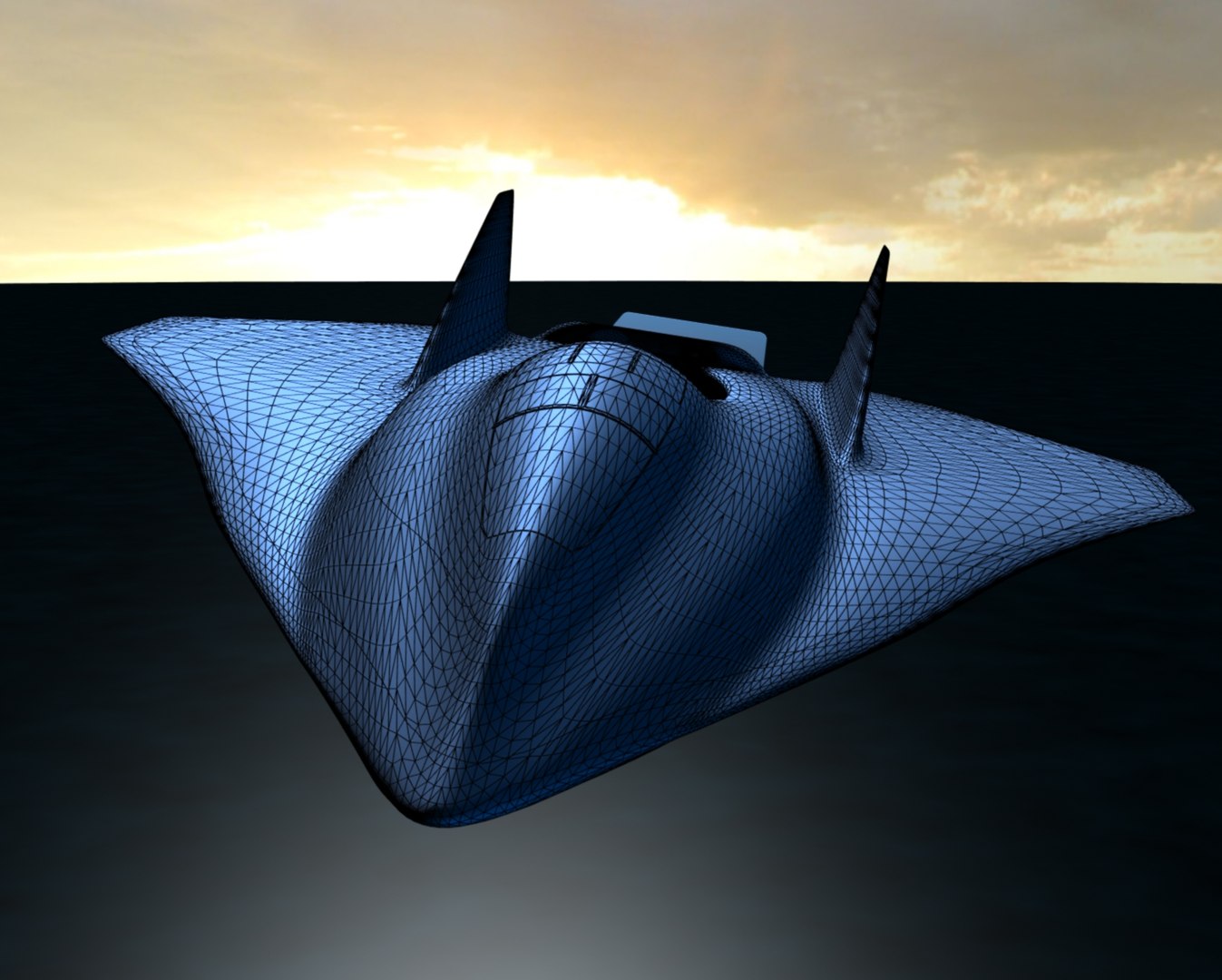Aurora Secret Reconnaissance Aircraft 3d Model