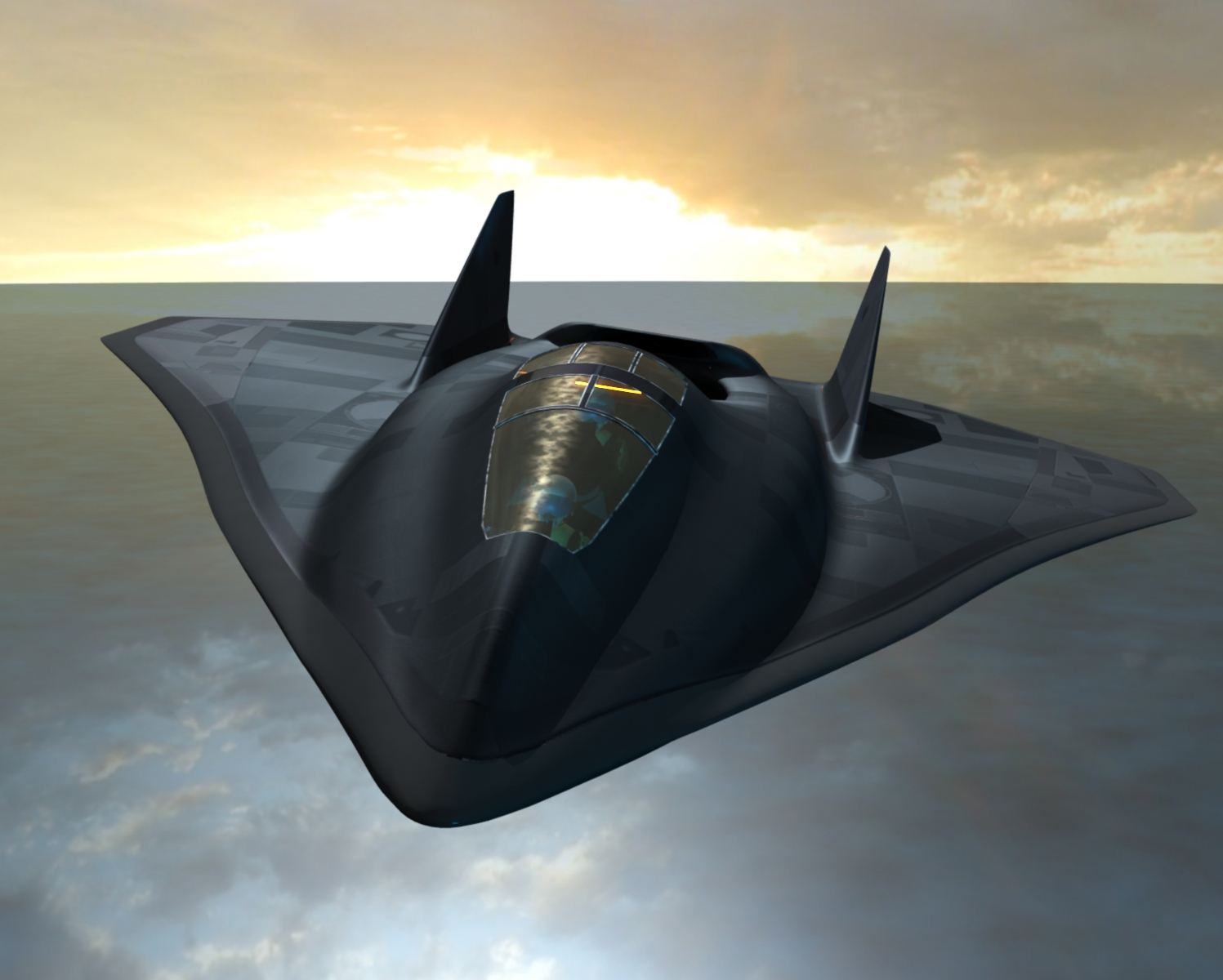 aurora secret reconnaissance aircraft 3d model