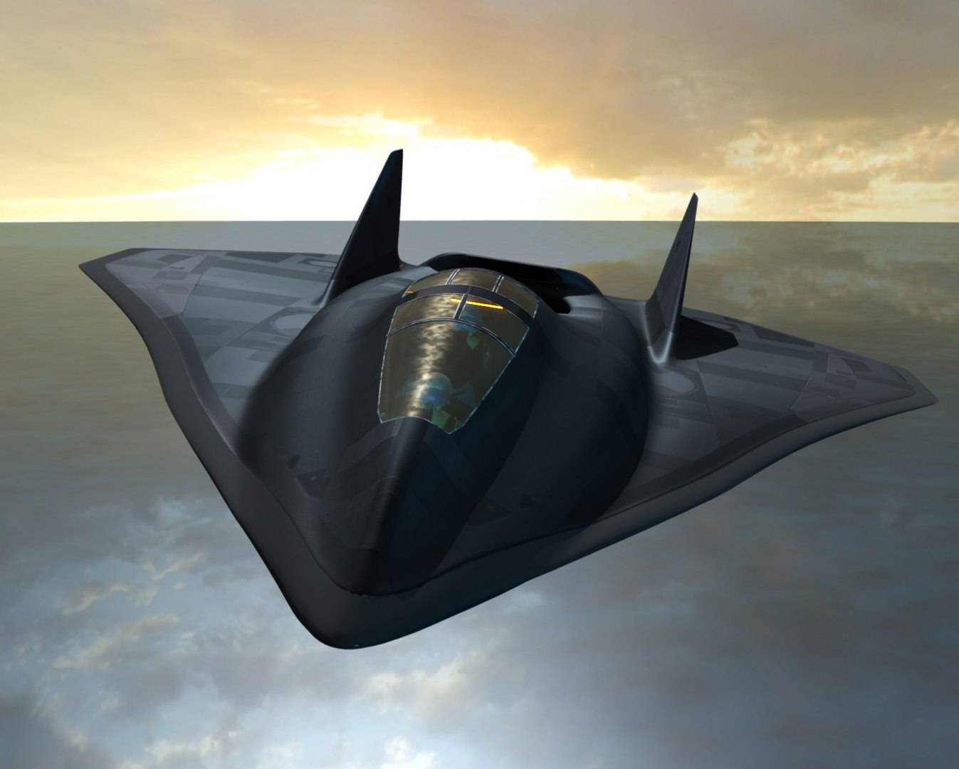 Aurora Secret Reconnaissance Aircraft 3d Model