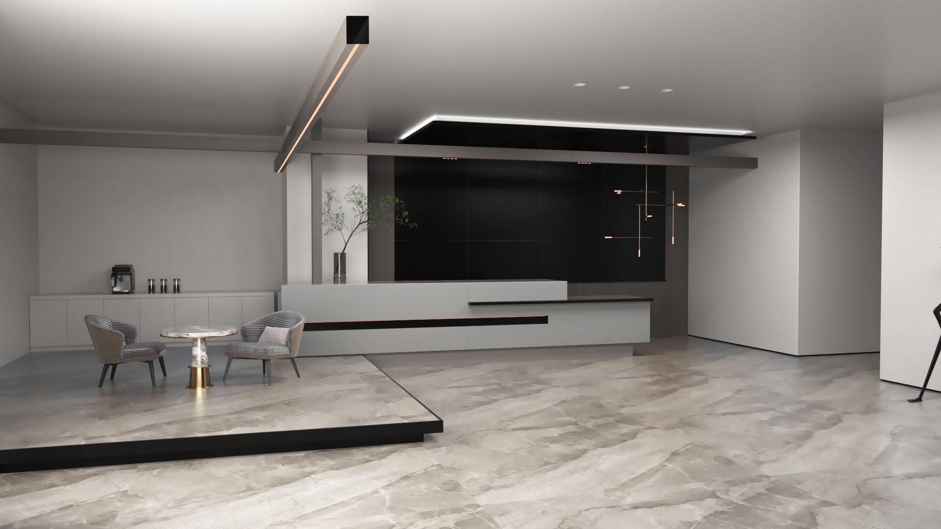 3D Reception Desk Model - TurboSquid 2210804