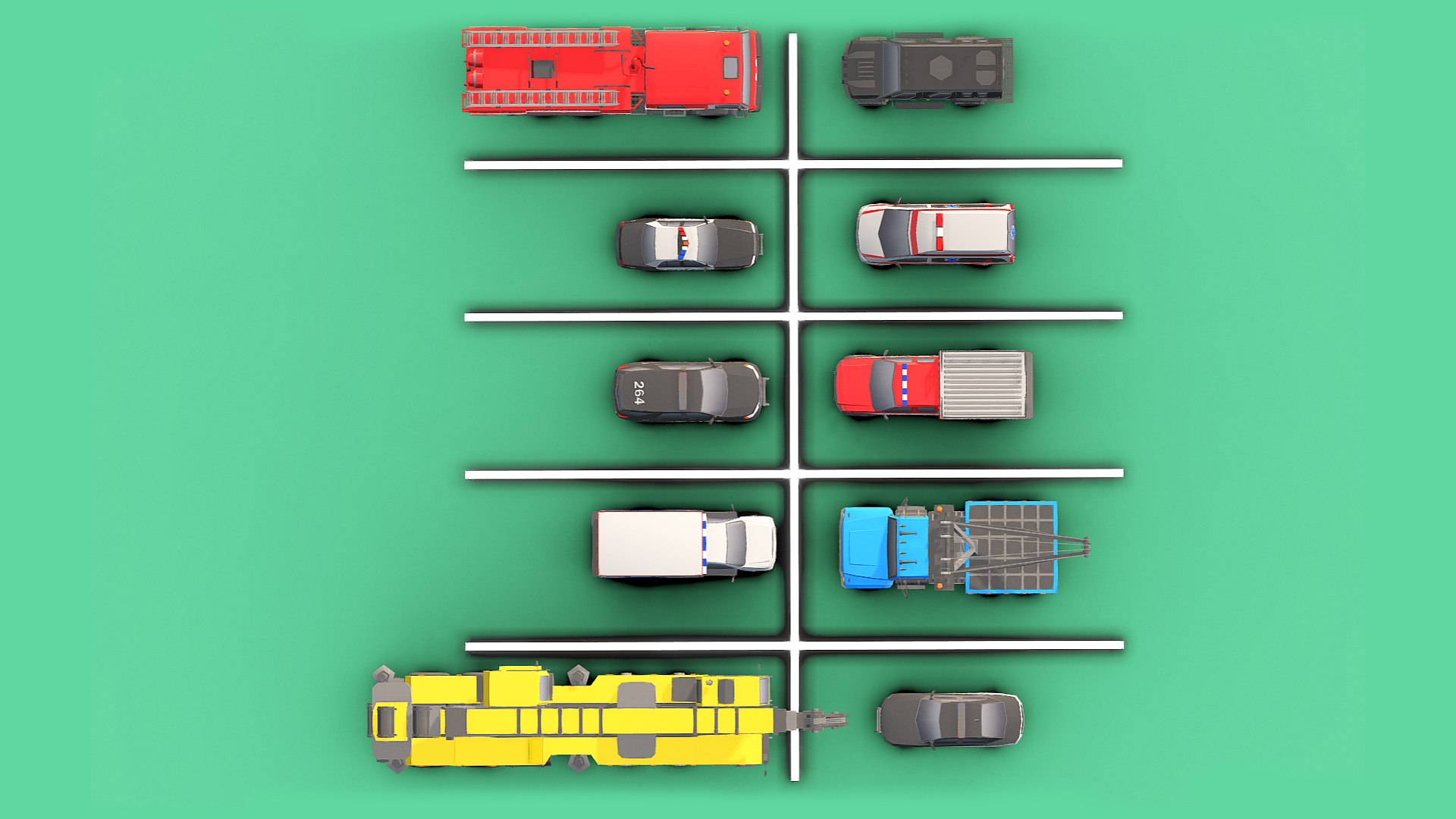 3D Emergency Vehicles Pack Low- Poly - TurboSquid 2164511