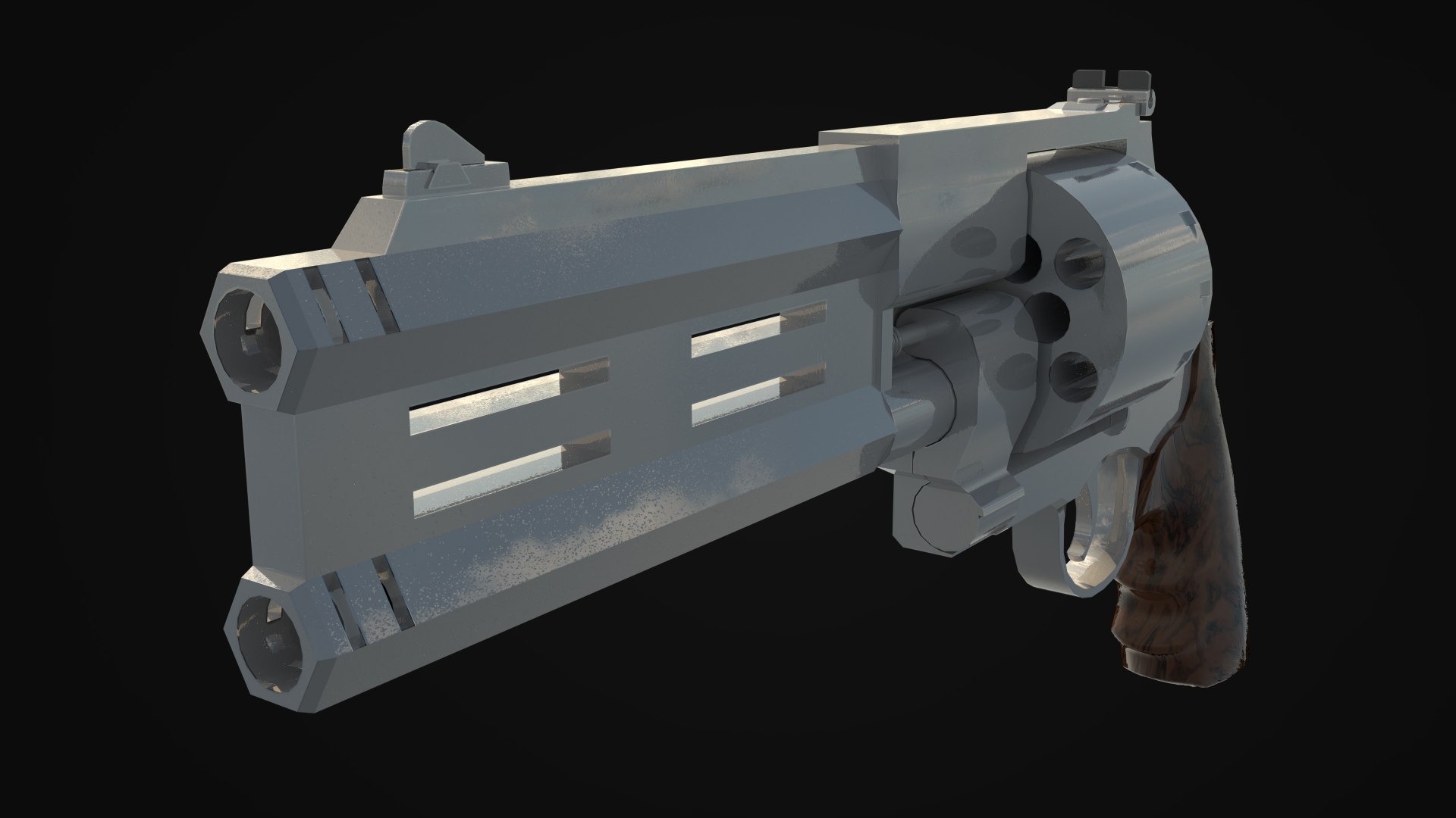 12-shot Revolver 3D Model - TurboSquid 2391550