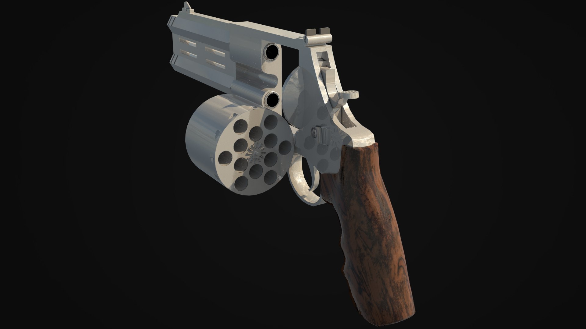 12-shot Revolver 3D Model - TurboSquid 2391550