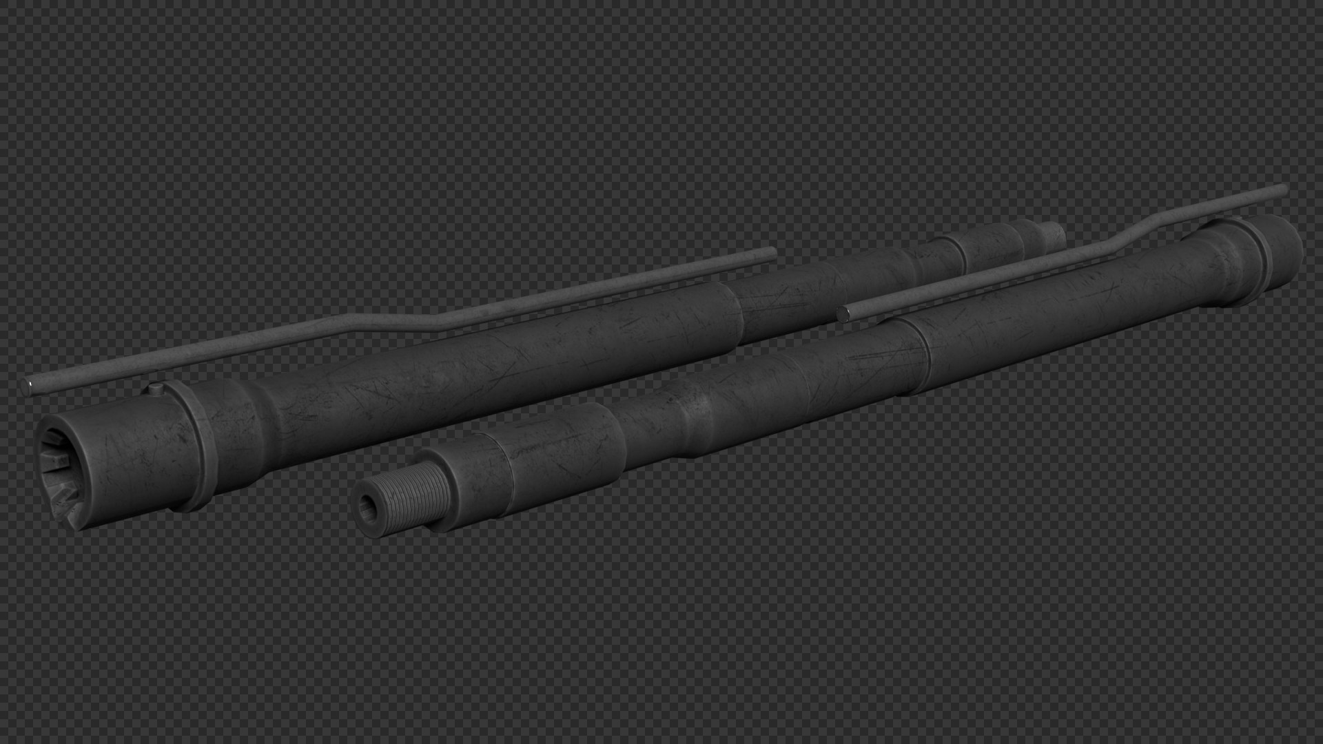 3D AR-15 Mid-Length Socom Profile Barrel - TurboSquid 2080471
