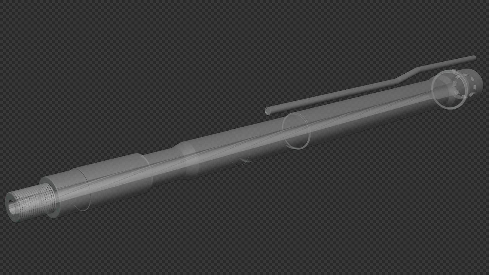 3D AR-15 Mid-Length Socom Profile Barrel - TurboSquid 2080471