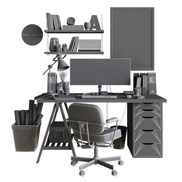Workplace decor 1 3D model - TurboSquid 1564368