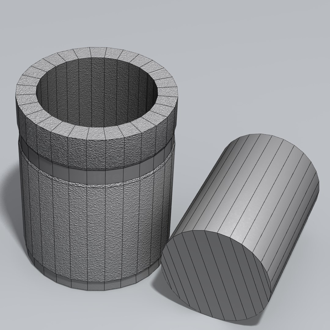 3d Realistic Concrete Bin Model