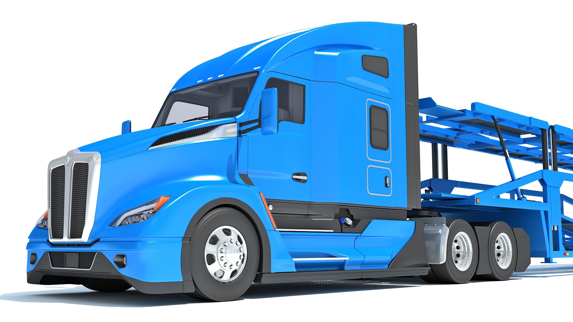 Car Hauler Trailer Semi Truck 3D Model - TurboSquid 2262920