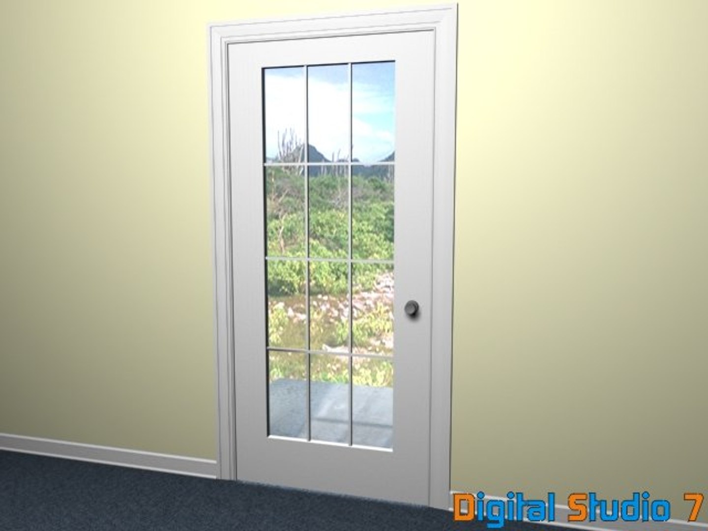 French Door 3d Model