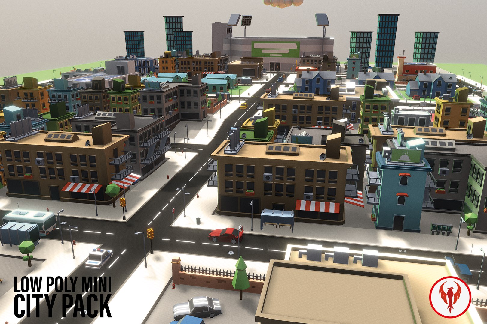 3D Low Poly Mini City Pack Model - TurboSquid 1841566