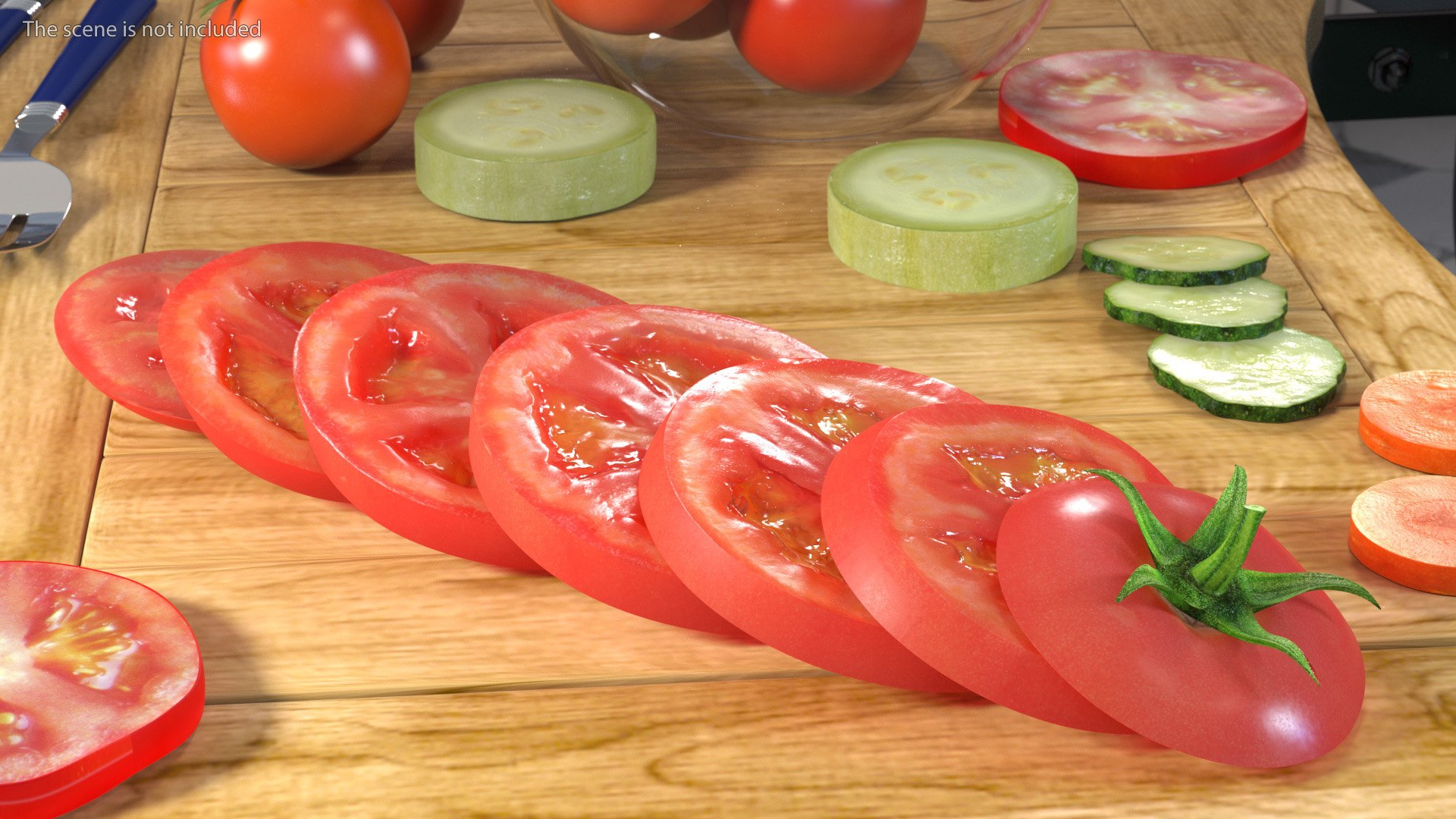 3D Sliced Tomato Lying - TurboSquid 1958509