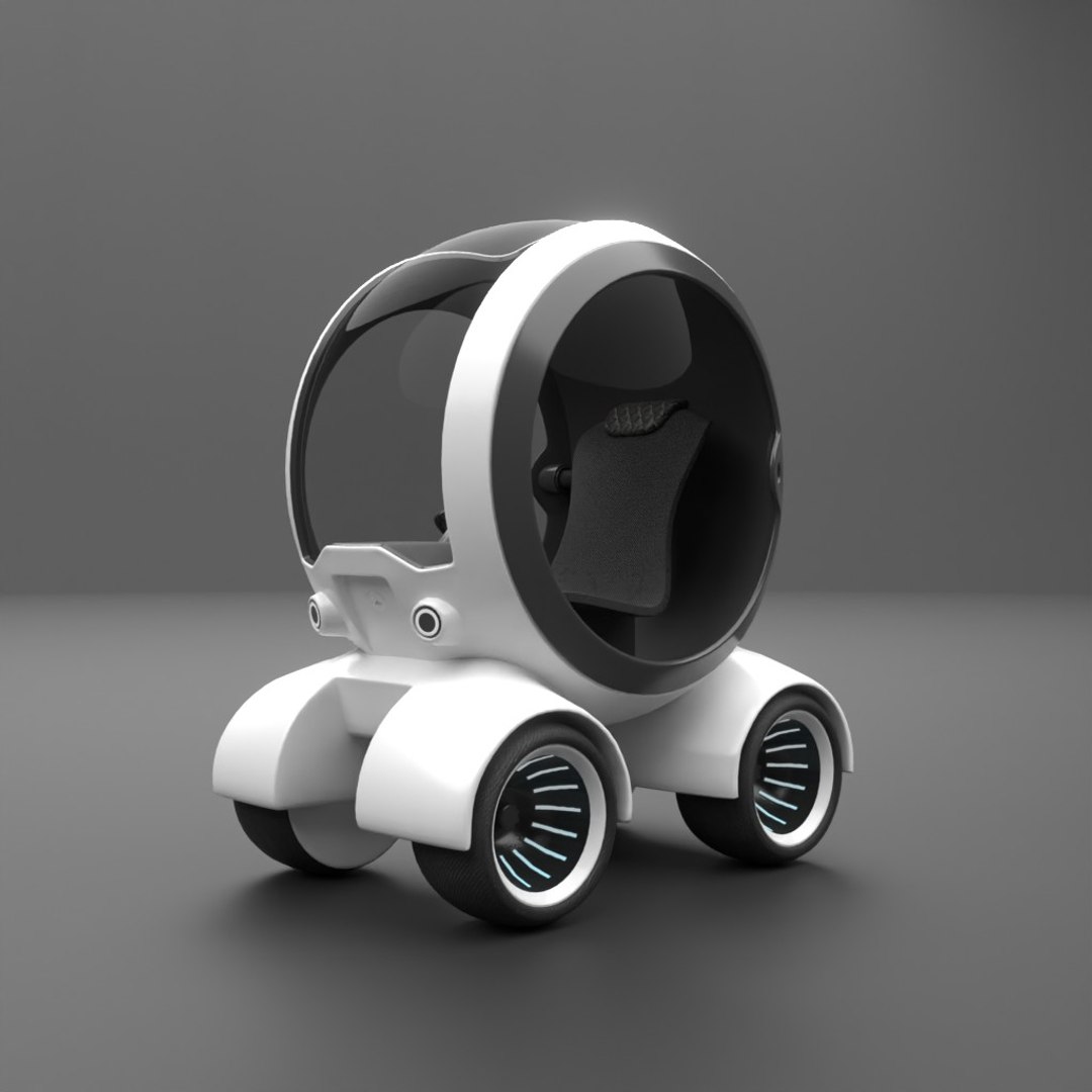 Sci-Fi Futuristic Electric Vehicle Car 3D Model - TurboSquid 2102045