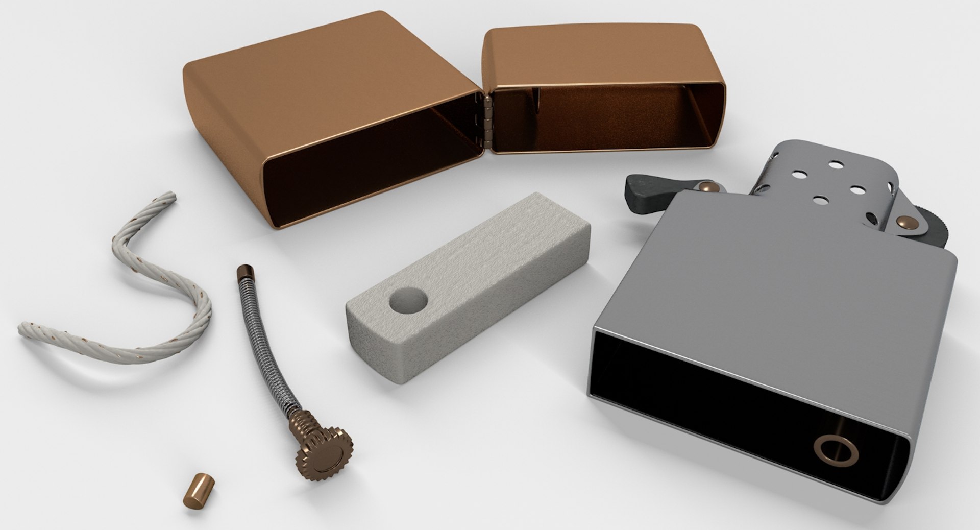 3D zippo lighter model - TurboSquid 1213067