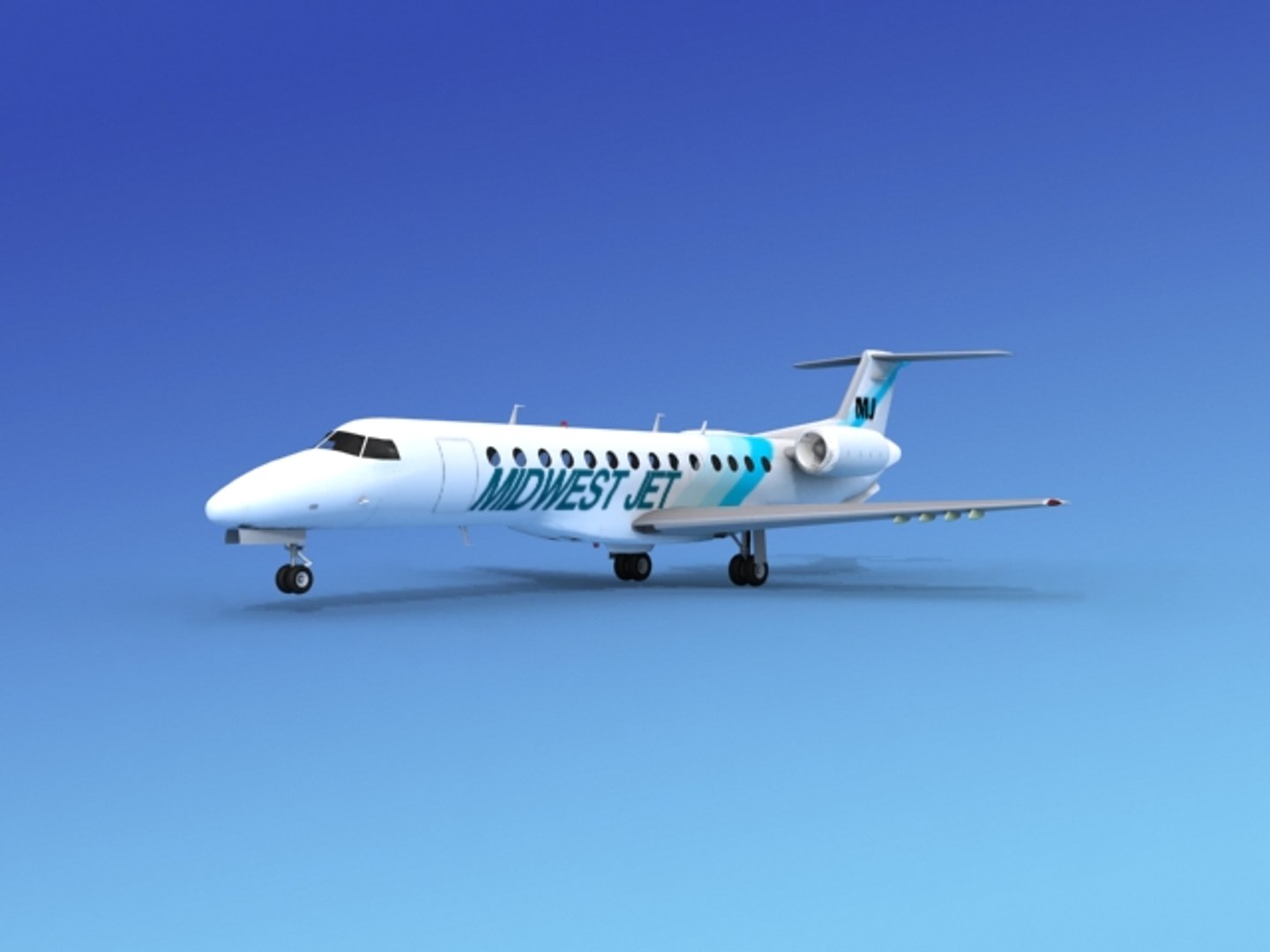 Embraer Erj Jets 3d Model