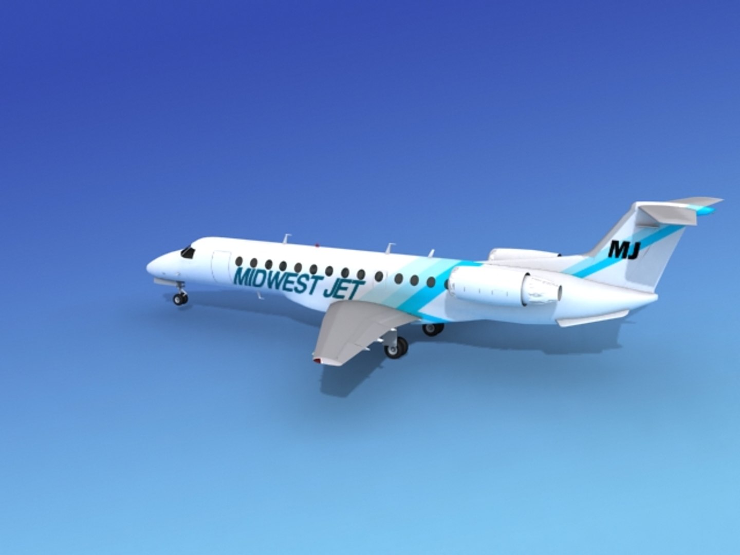 Embraer Erj Jets 3d Model