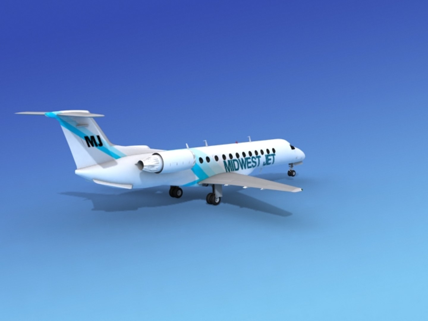 Embraer Erj Jets 3d Model