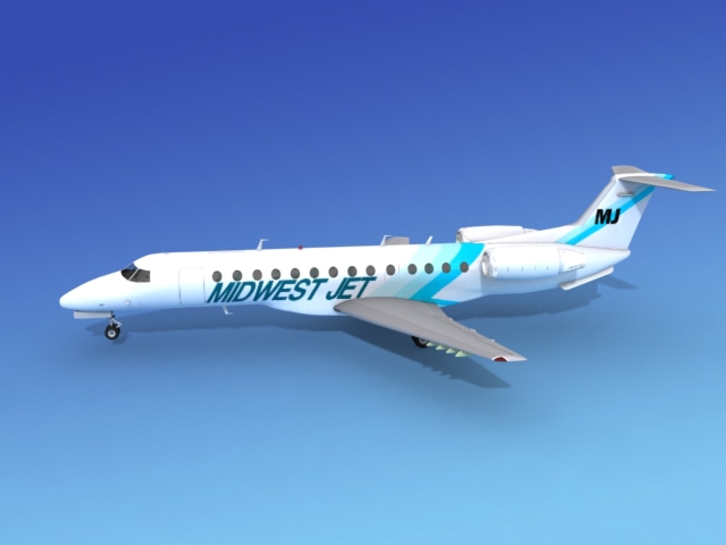 Embraer Erj Jets 3d Model