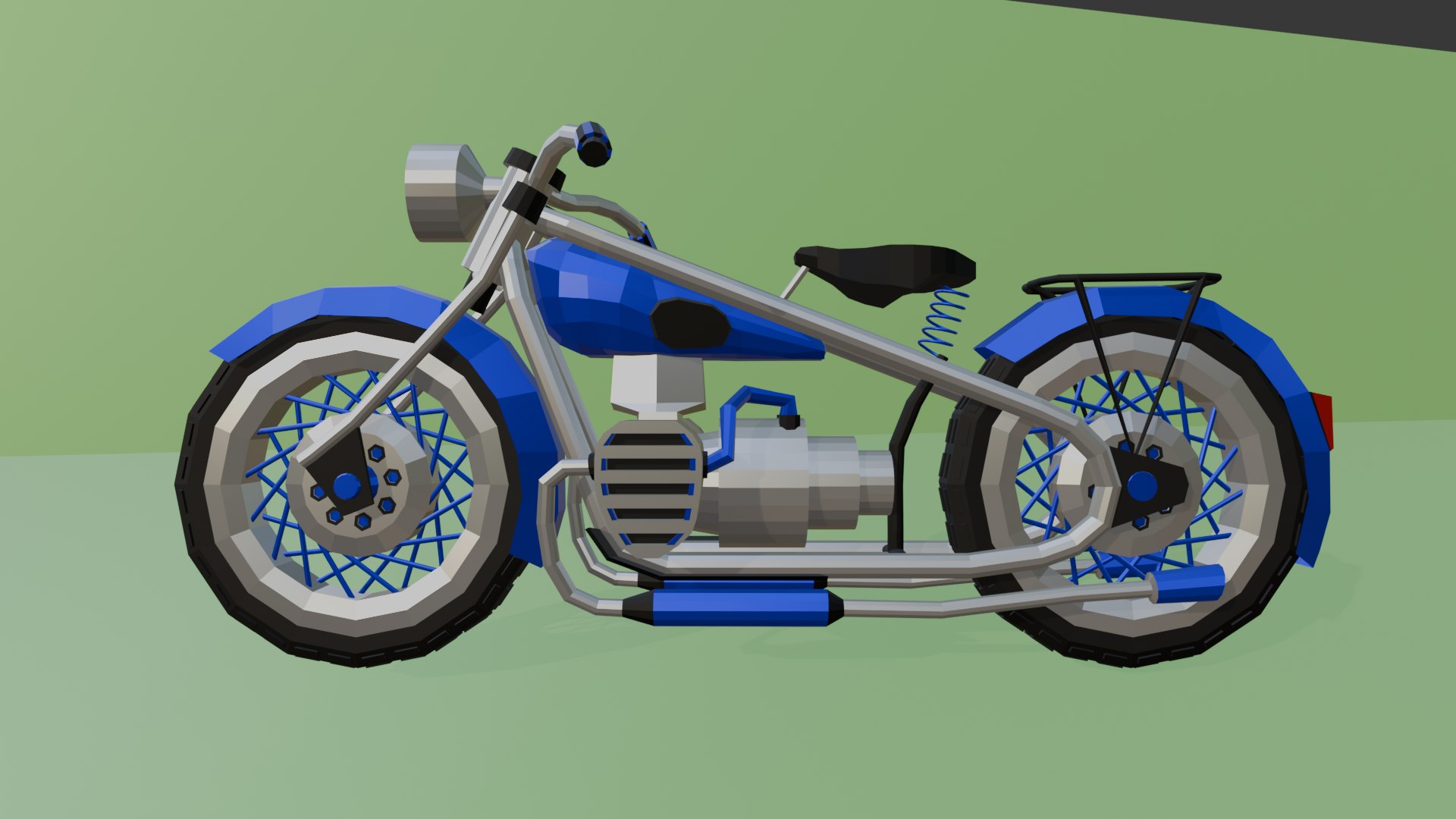 3D Model Low Poly Motorcycle - TurboSquid 2260494