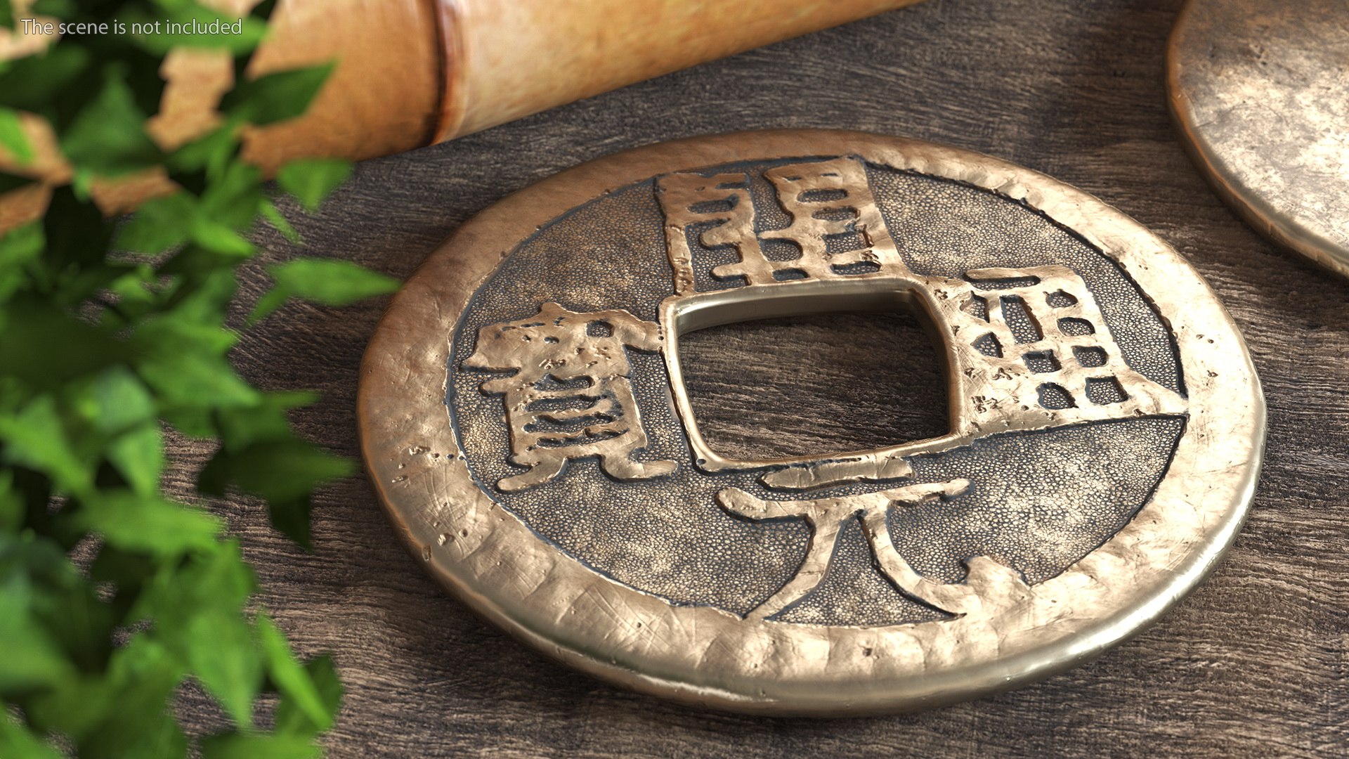 Chinese Tang Kaiyuan Tongbao 1 Cash Coin Bronze 3D - TurboSquid 1768648