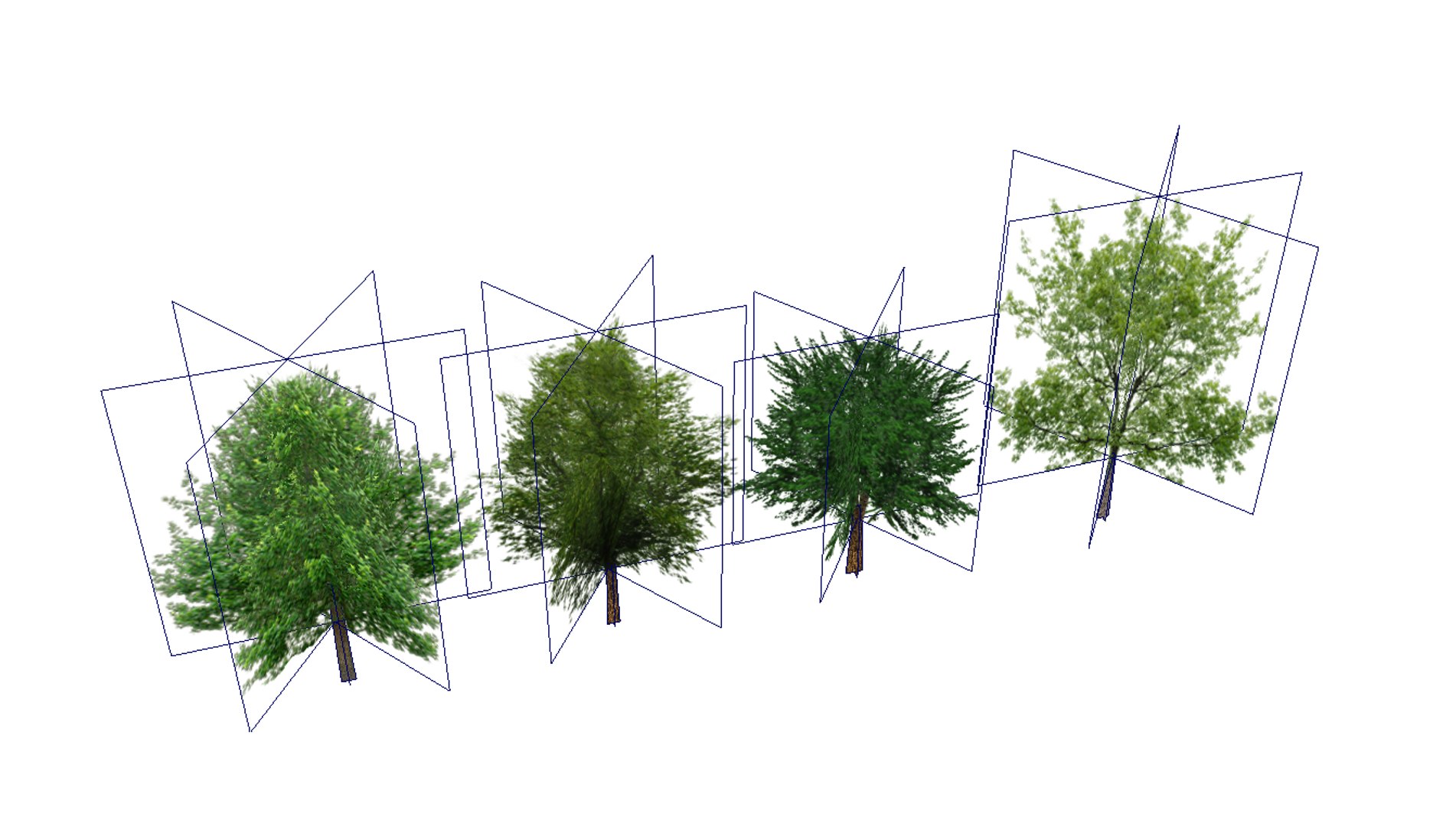 pack trees mobile obj