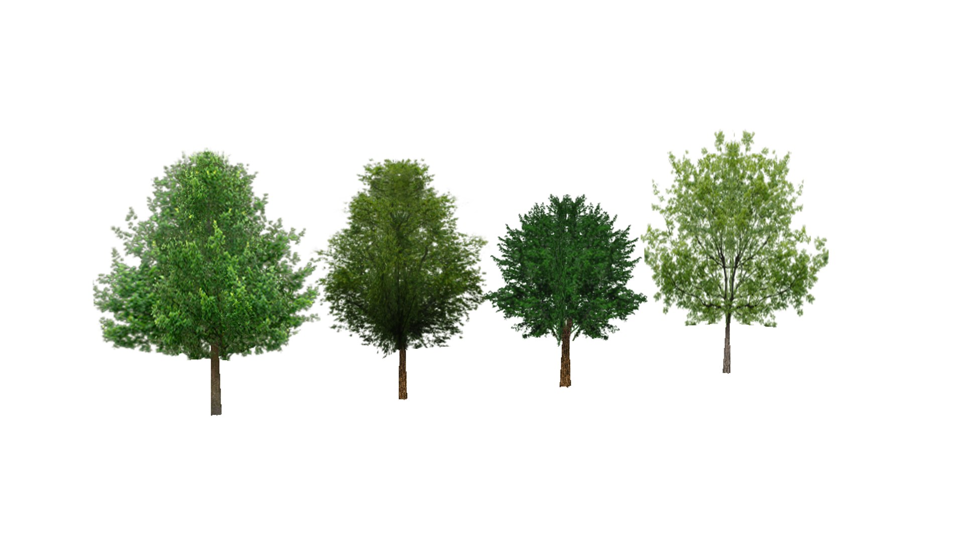 pack trees mobile obj