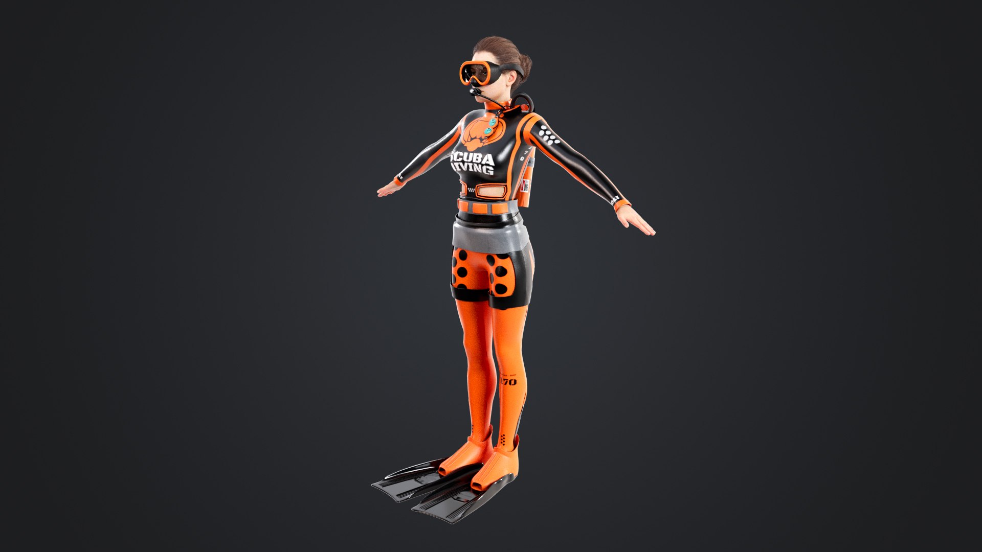 3D Scuba Diver Diving Suit - TurboSquid 2316700