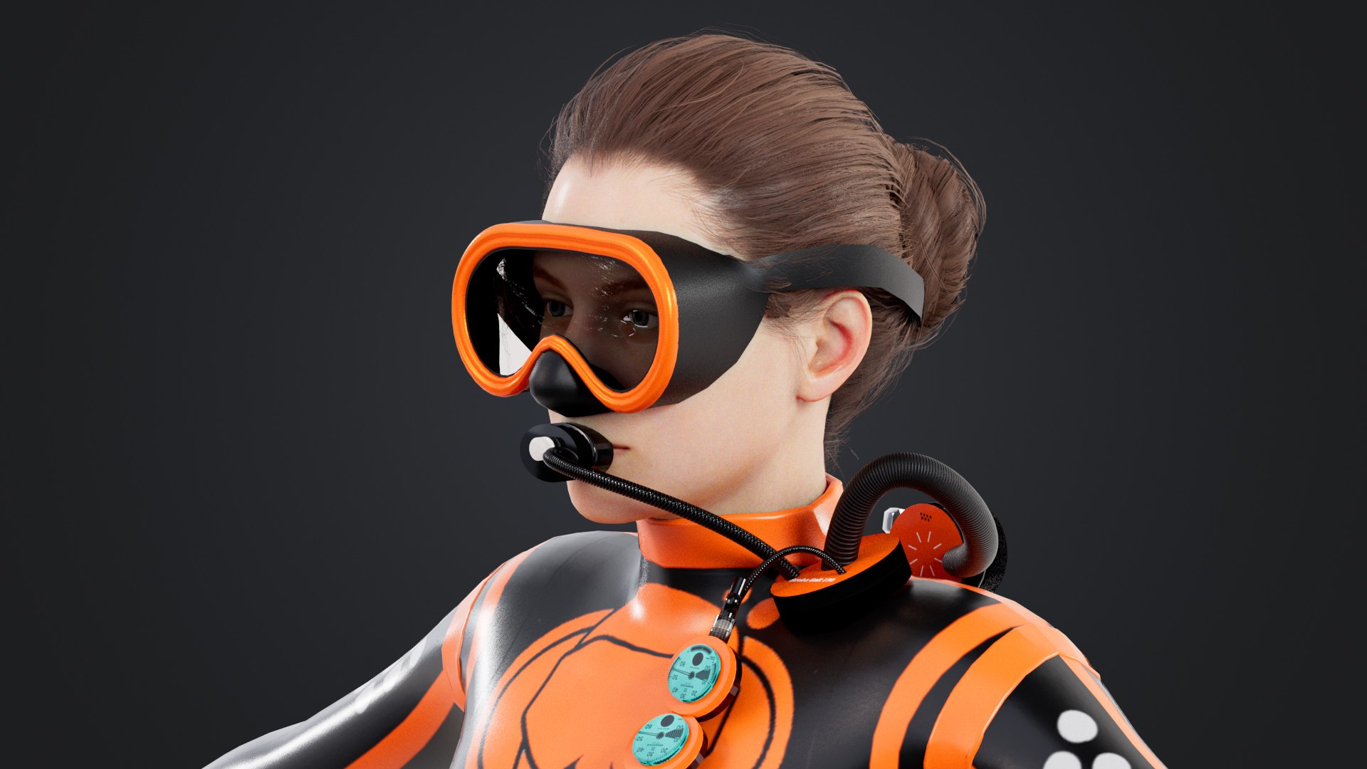 3D Scuba Diver Diving Suit - TurboSquid 2316700