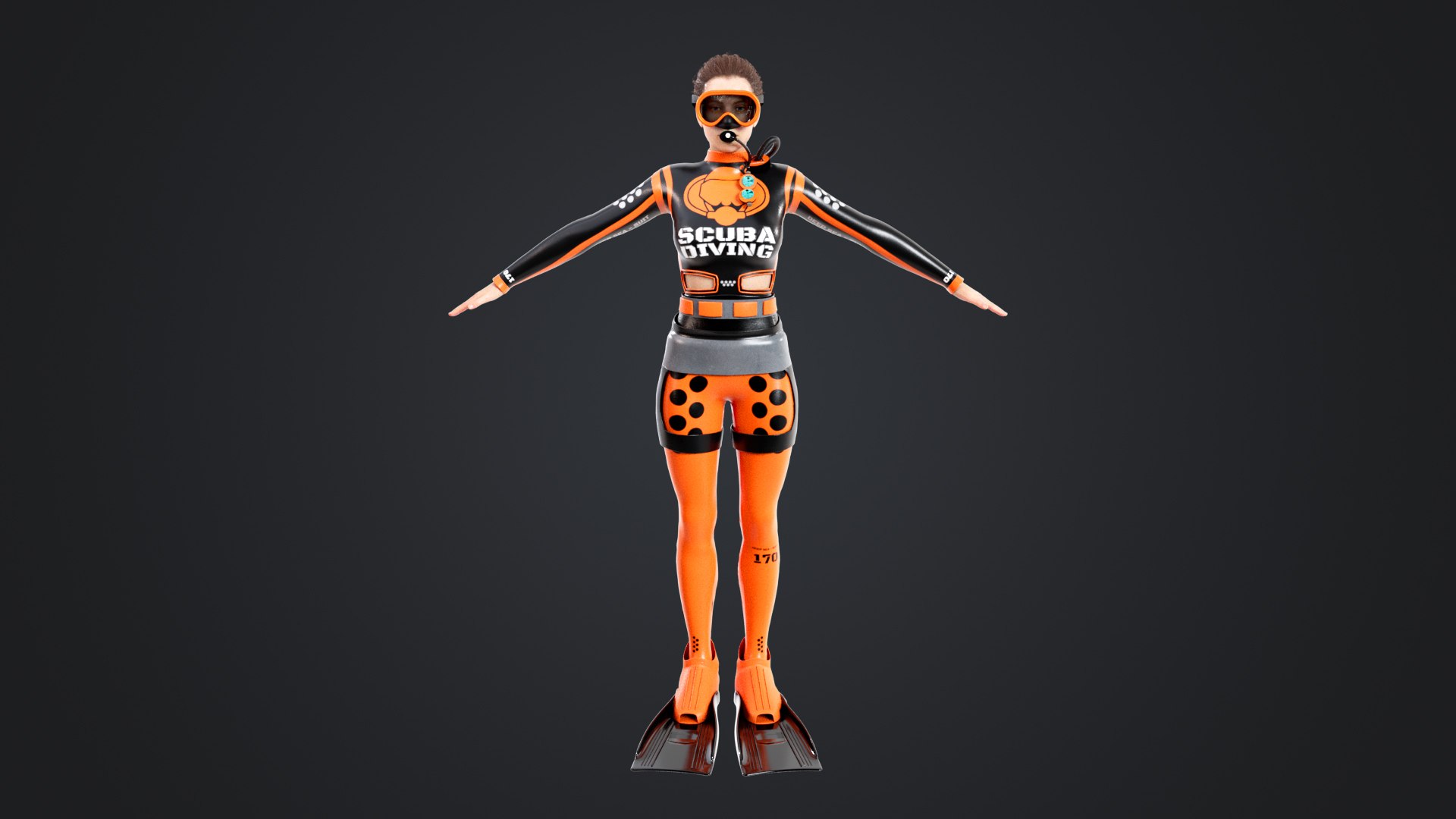 3D Scuba Diver Diving Suit - TurboSquid 2316700