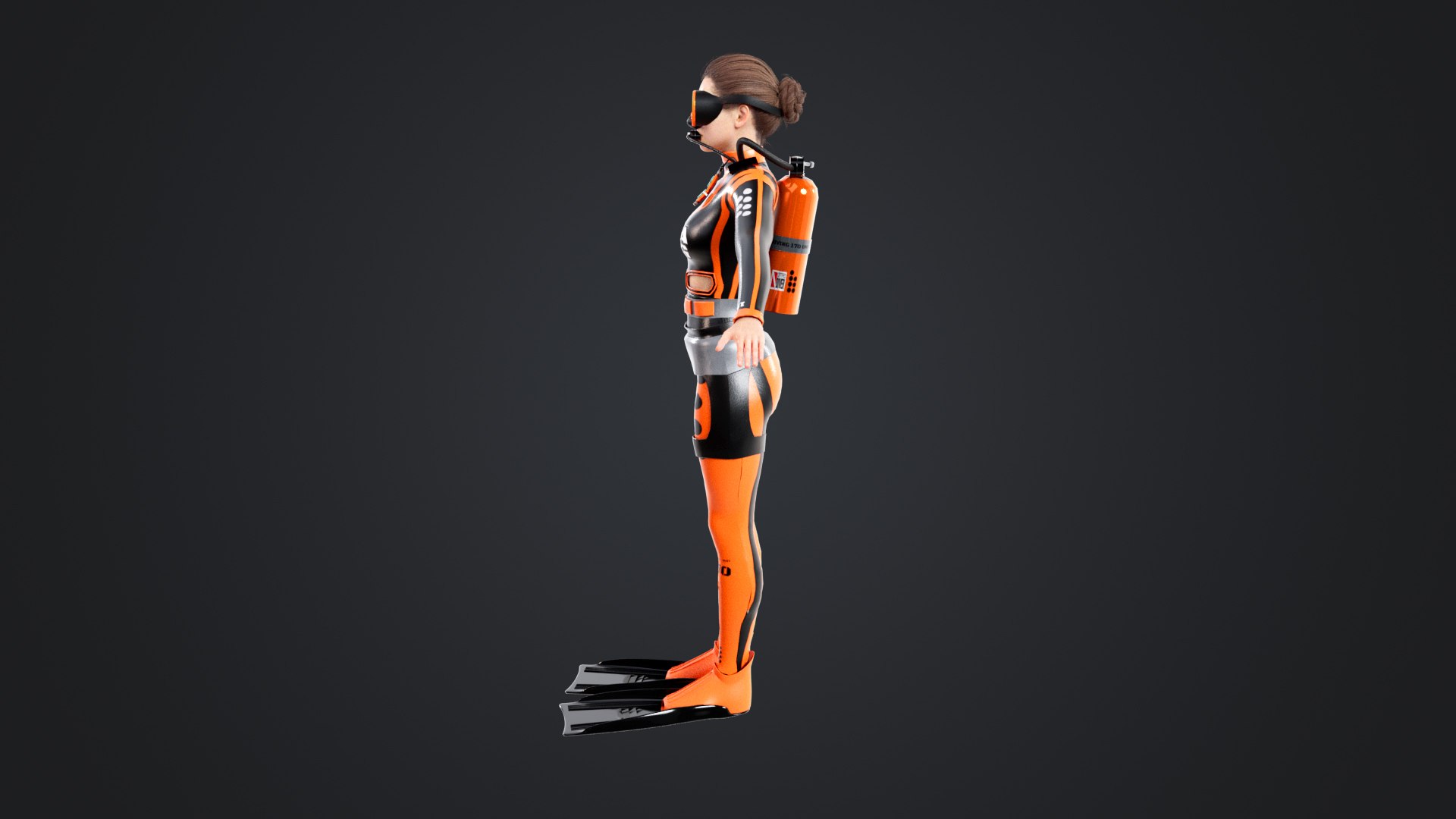 3D Scuba Diver Diving Suit - TurboSquid 2316700