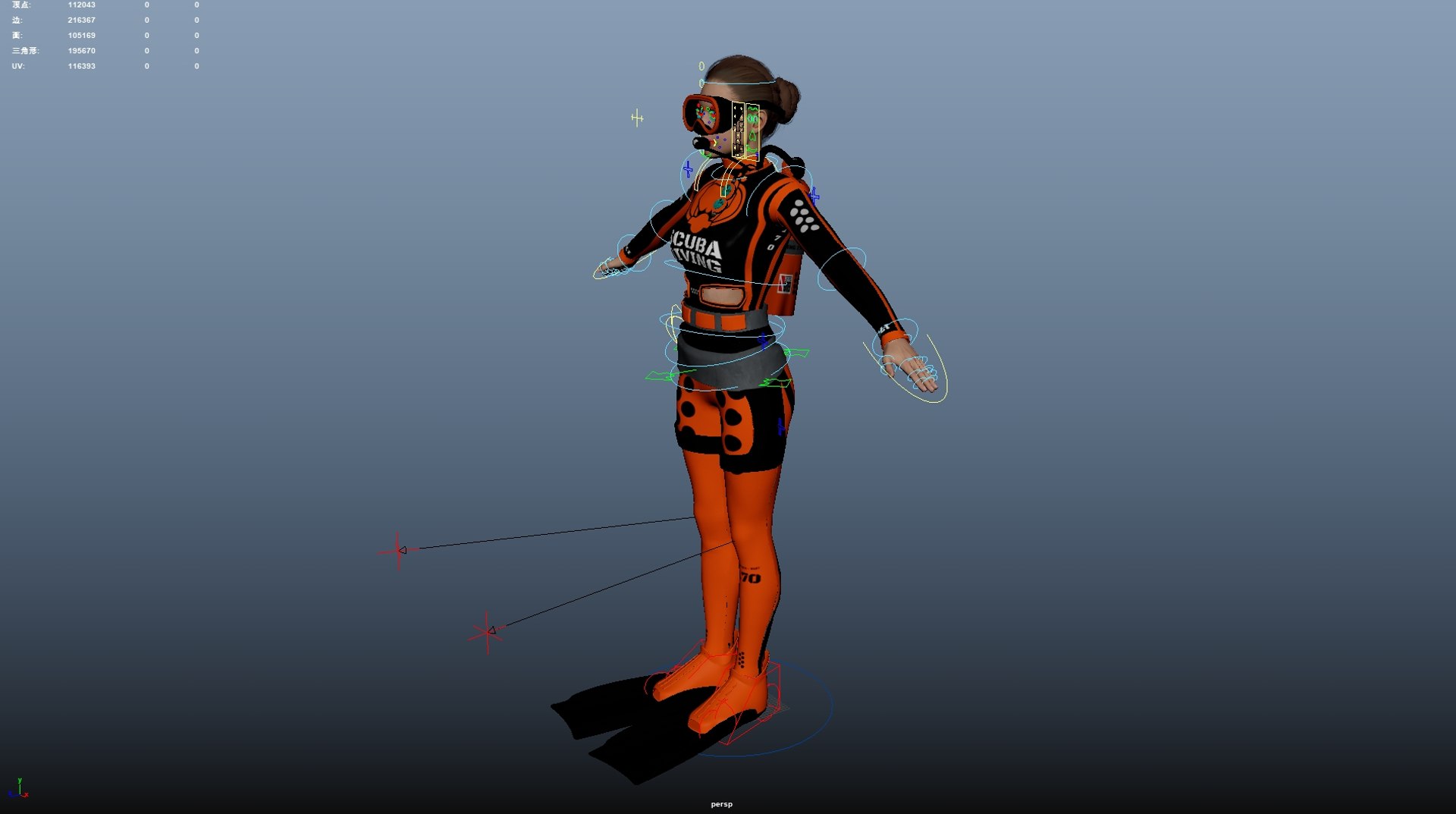 3D Scuba Diver Diving Suit - TurboSquid 2316700