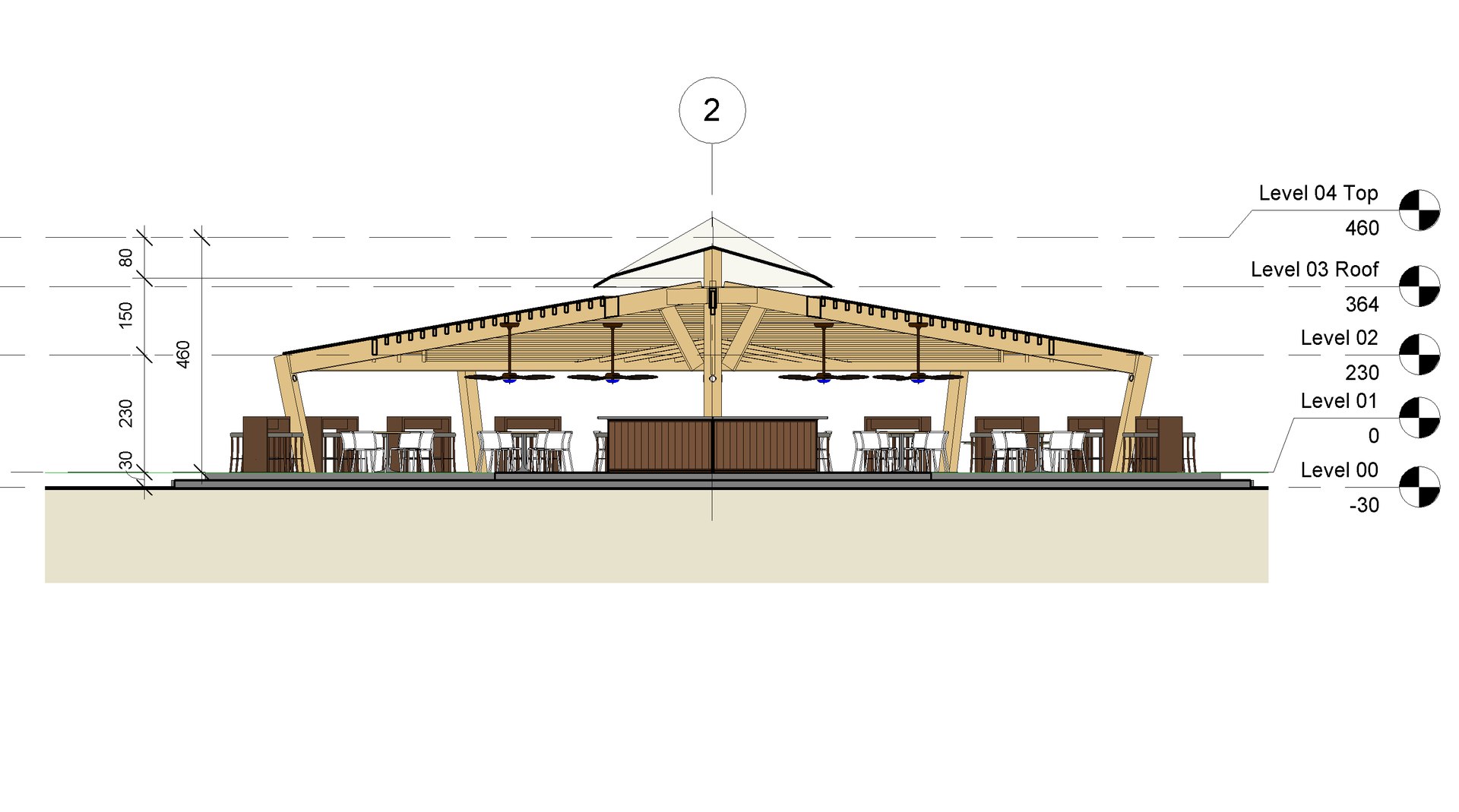 Revit Beach Bar Shade 3d Model