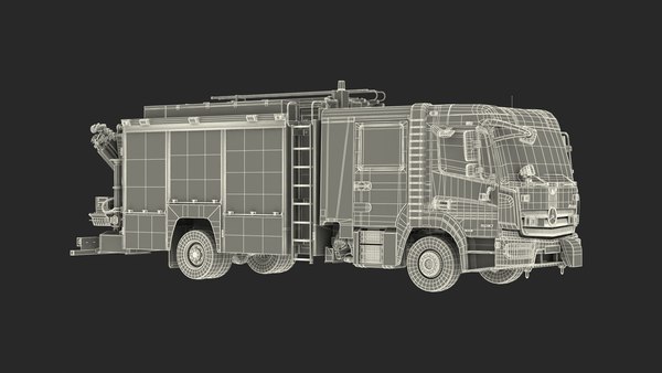 modelo 3d Camión de bomberos Mercedes Benz Atego 1530 aparejado ...